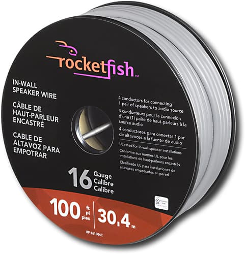 Best Buy: Rocketfish™ 100' In-Wall Speaker Wire Multi RF-161004C