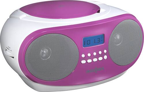 Best Buy: Insignia™ CD Boombox with AM/FM Tuner Berry NS-4111B