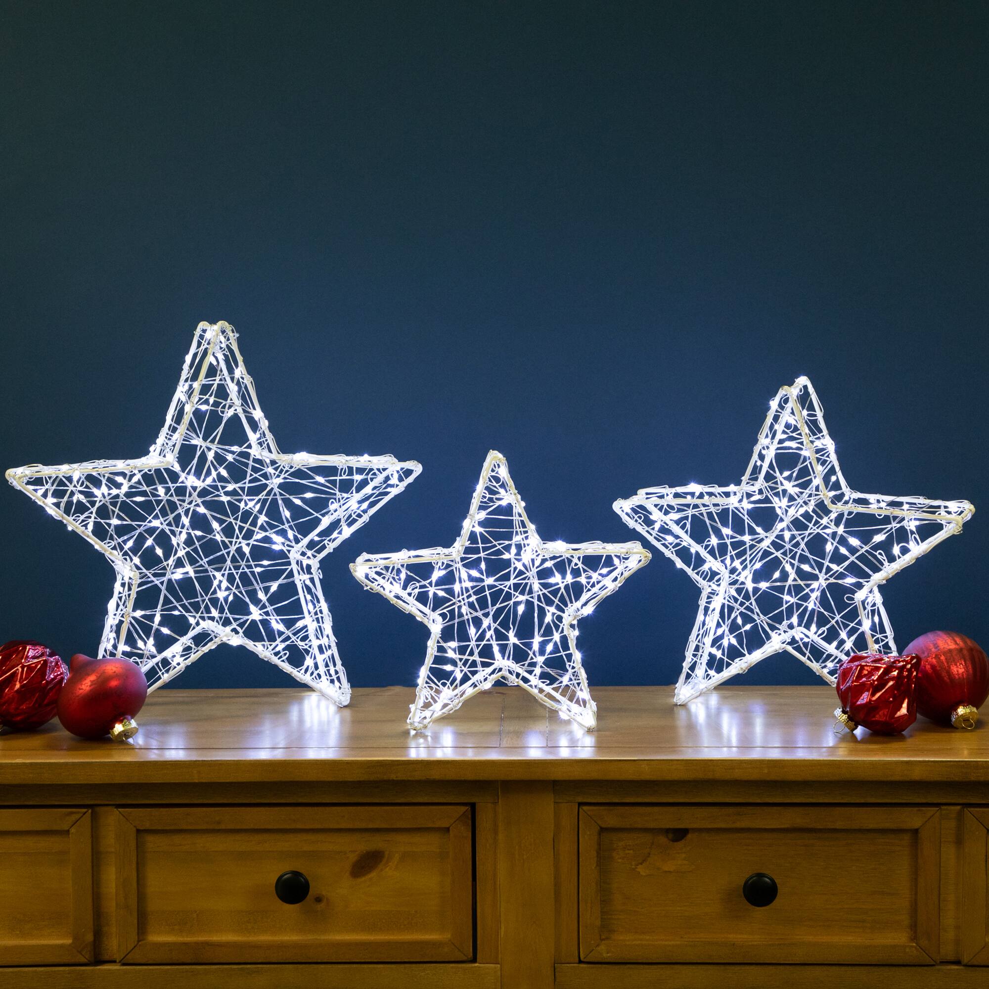 Northlight LED Lighted Stars Christmas Outdoor Decorations 13.75" Set ...