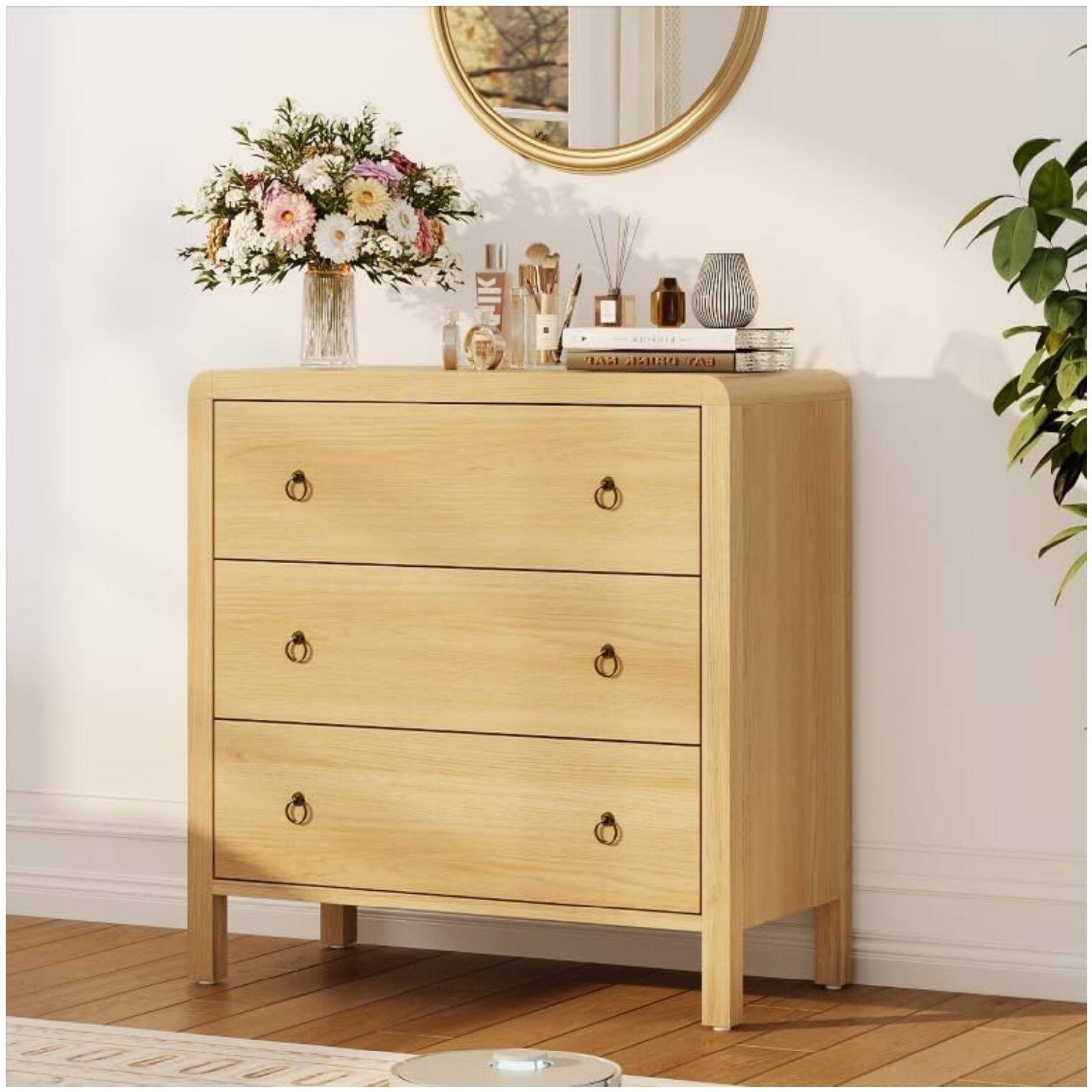 GARVEE 3 Drawer Dresser for Bedroom, Modern Closet Dressers Chest of ...