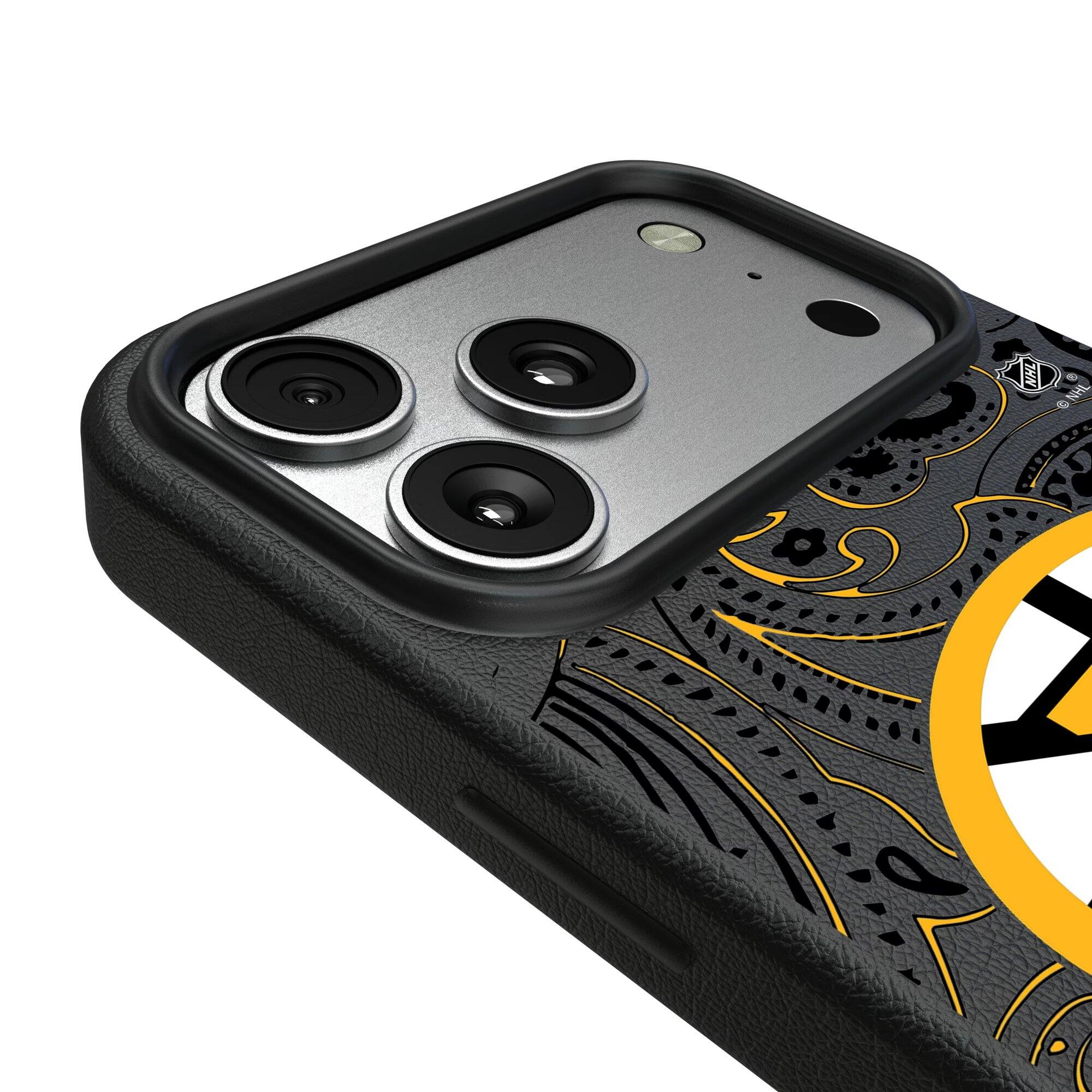 Keyscaper NHL Boston Bruins Paisley iPhone Magnetic Bump Case 15 Pro ...