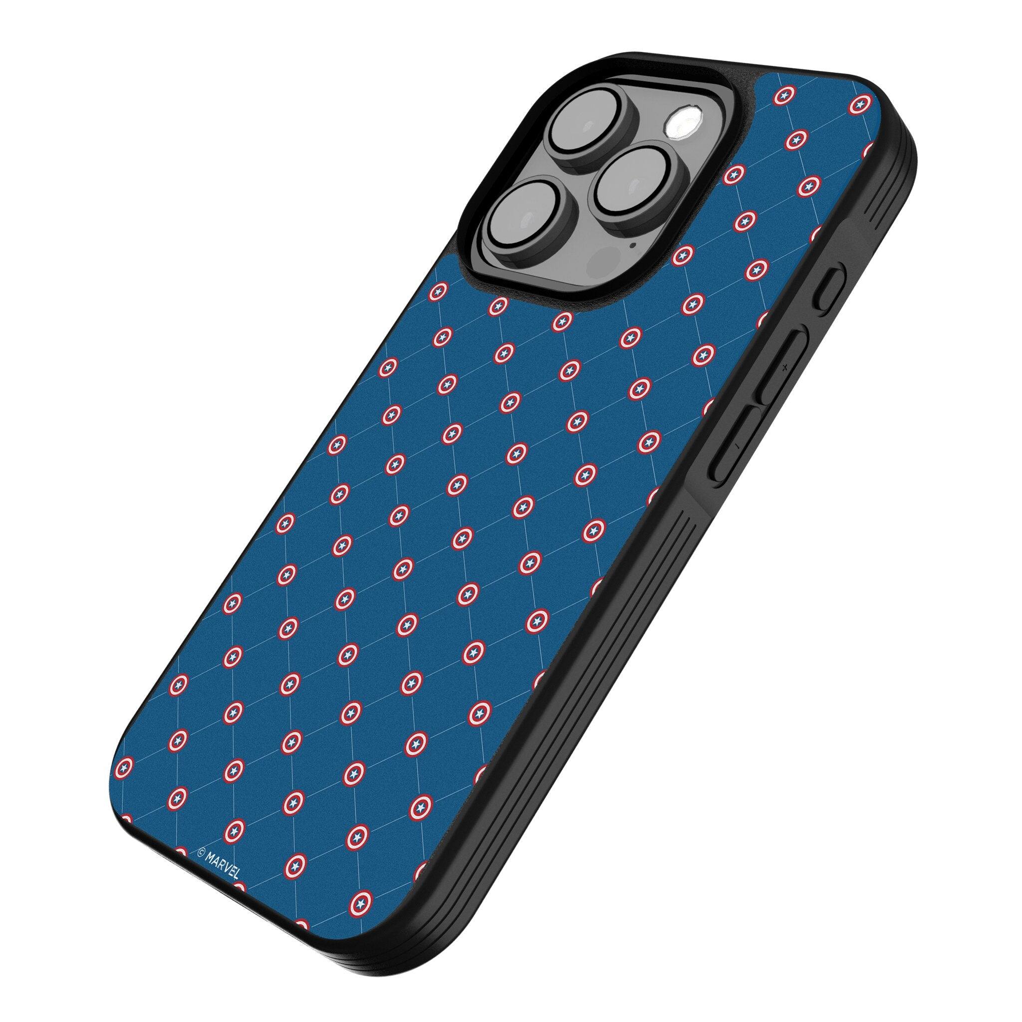 Keyscaper Marvel Pattern Bump Phone Case Apple iPhone 14 Pro Captain ...