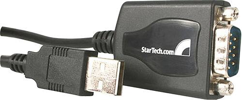 StarTech 1 Port Professional USB to Serial Adapter Cable with COM Retention Black ICUSB2321X ...