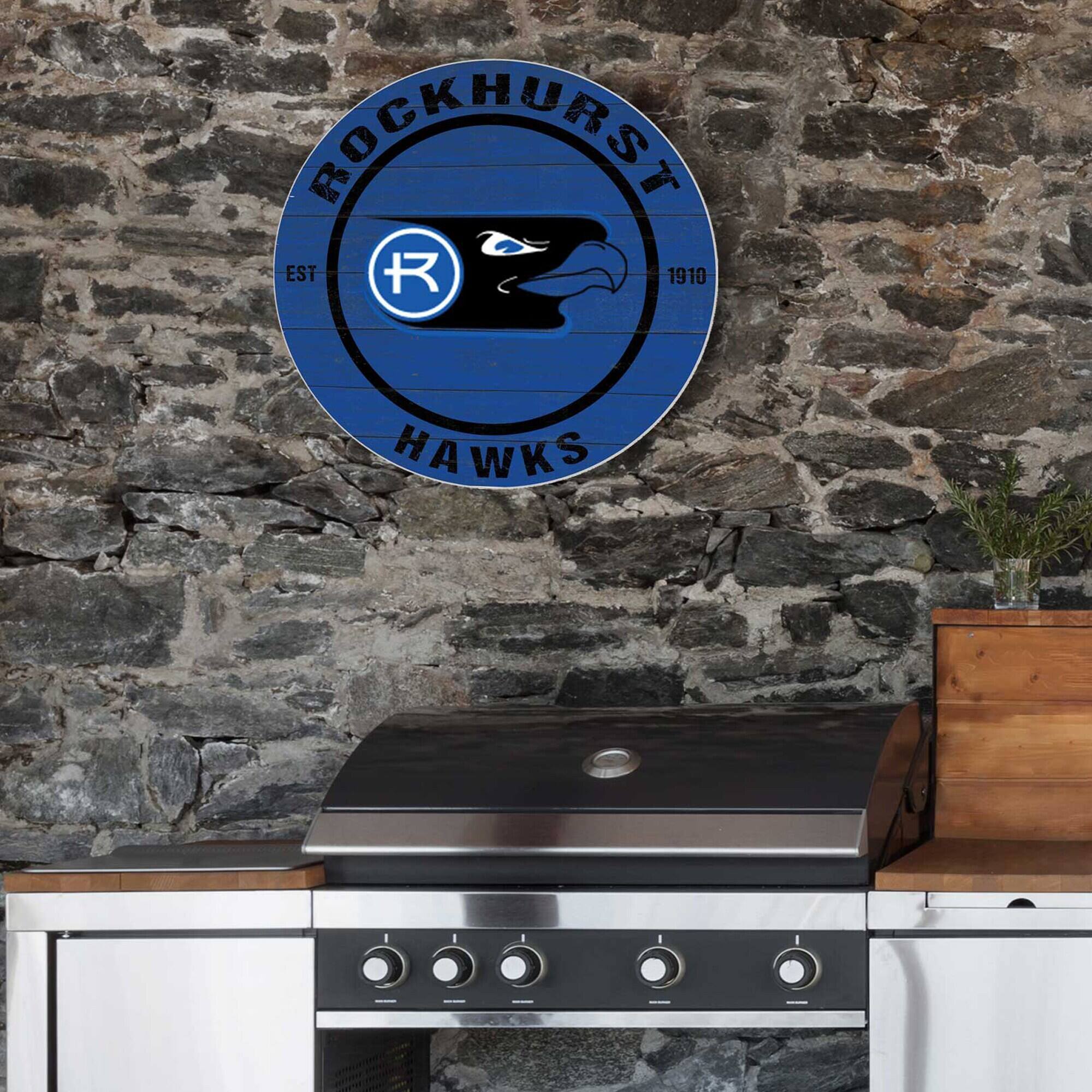 Jardine Rockhurst Hawks 20'' x 20'' Indoor/Outdoor Team Color Circle Sign Blue 200134744 - Best Buy