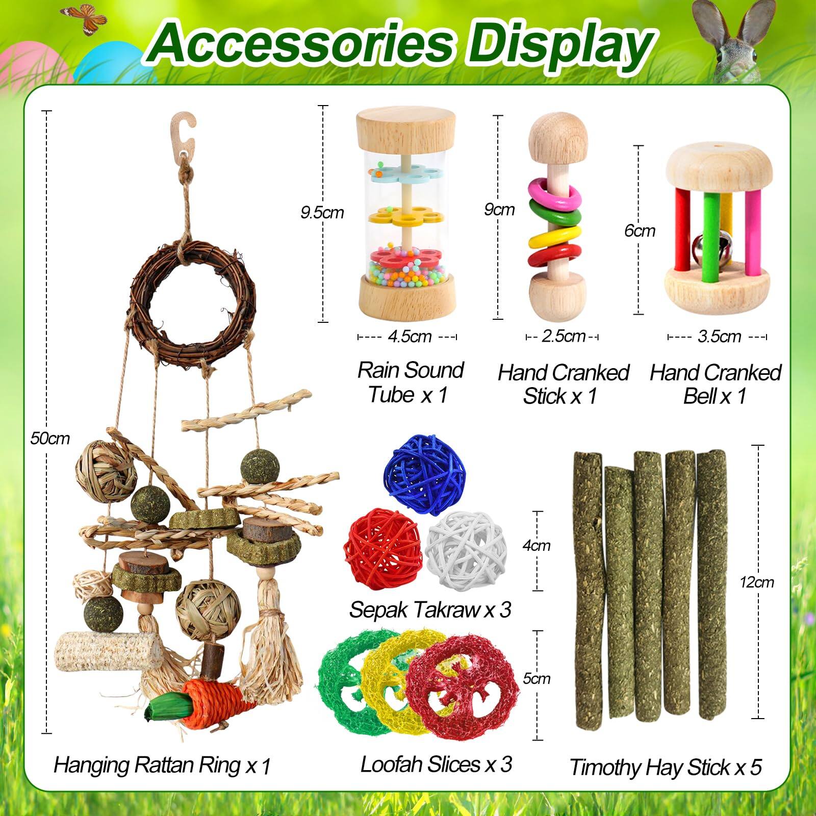 Live At Space 15pcs Rabbit Toys For Bunnies Boredom Enrichment With ...