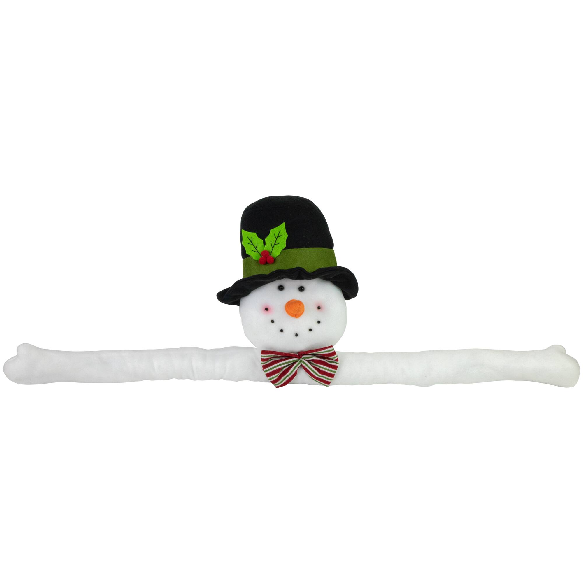 Northlight 25" Plush Snowman Christmas Tree Topper, Unlit White ...