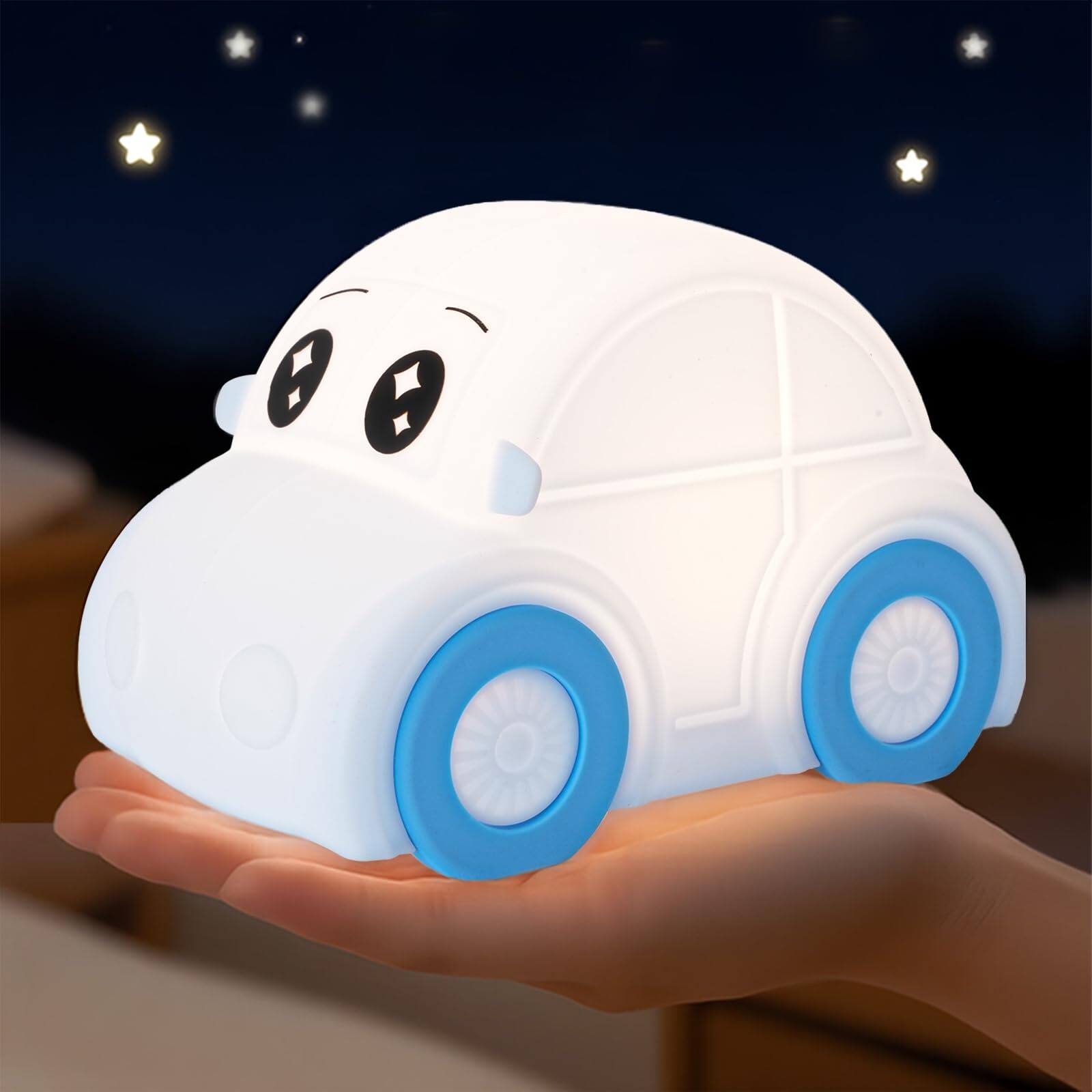 MAGICAL RUBS Cute Car Night Light For Dimmable+1800mah Rechargeable ...