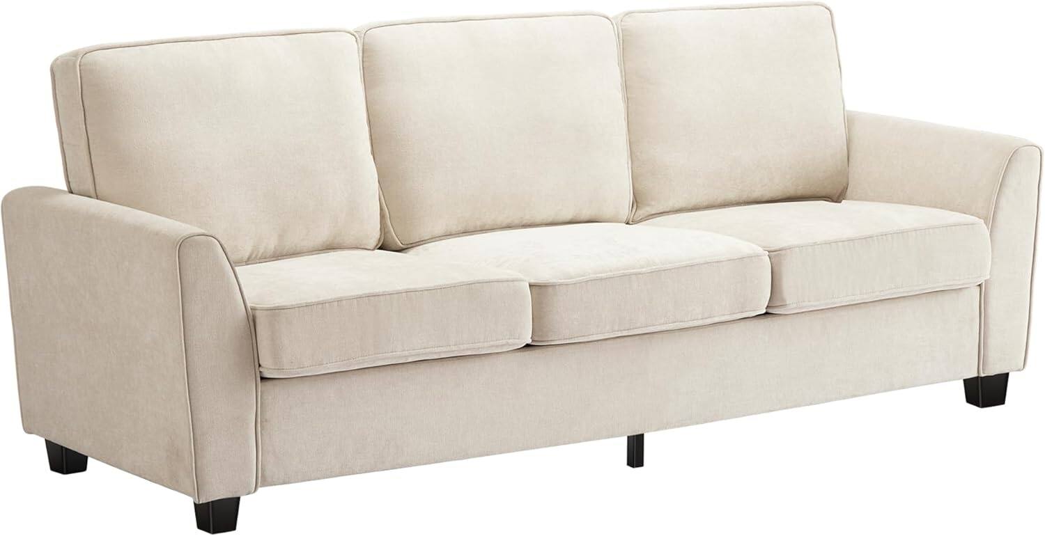 Acekool 83" Oversized Chenille 3 Seater Sofa, Mid Century Modern Cloud ...
