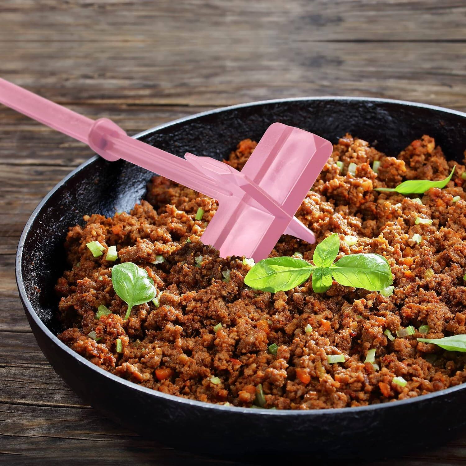 Zulay Kitchen Ground Beef Chopper Tool Hamburger Smasher Tool Meat ...