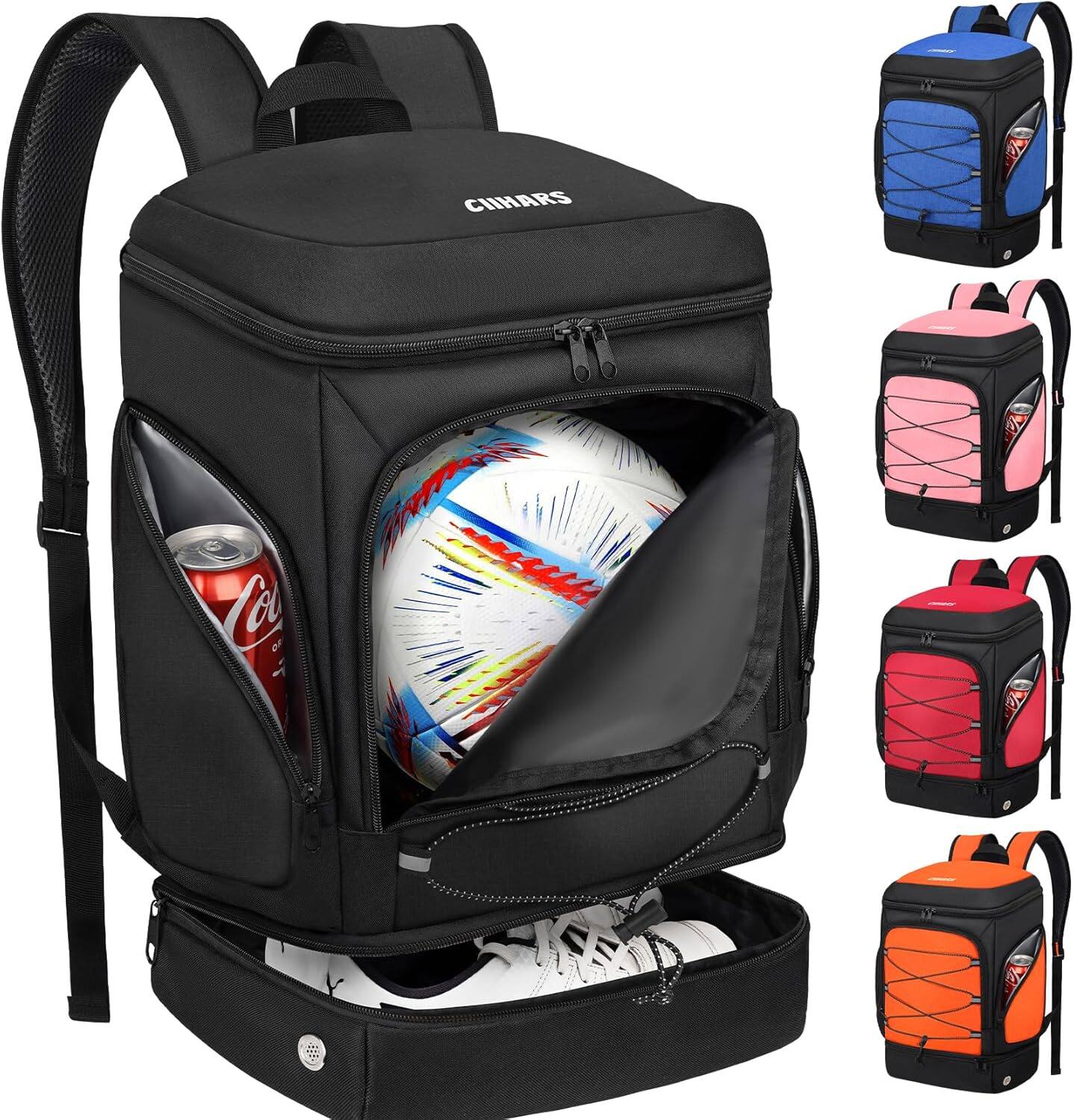 Vulpecula Spade Soccer Backpack, Includes Separate Cleat Shoe and Ball ...