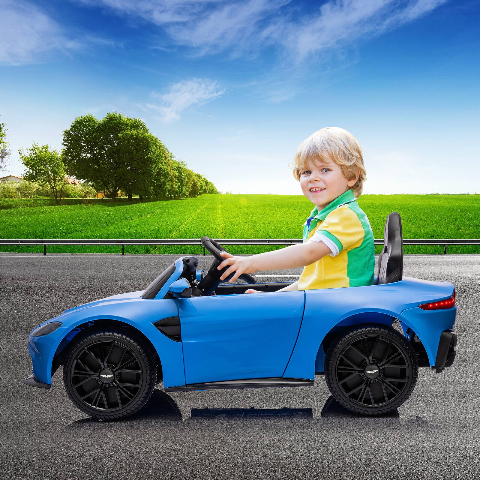 Acekool Licensed Aston Martin 12V Kids Ride On Car, Remote Control ...