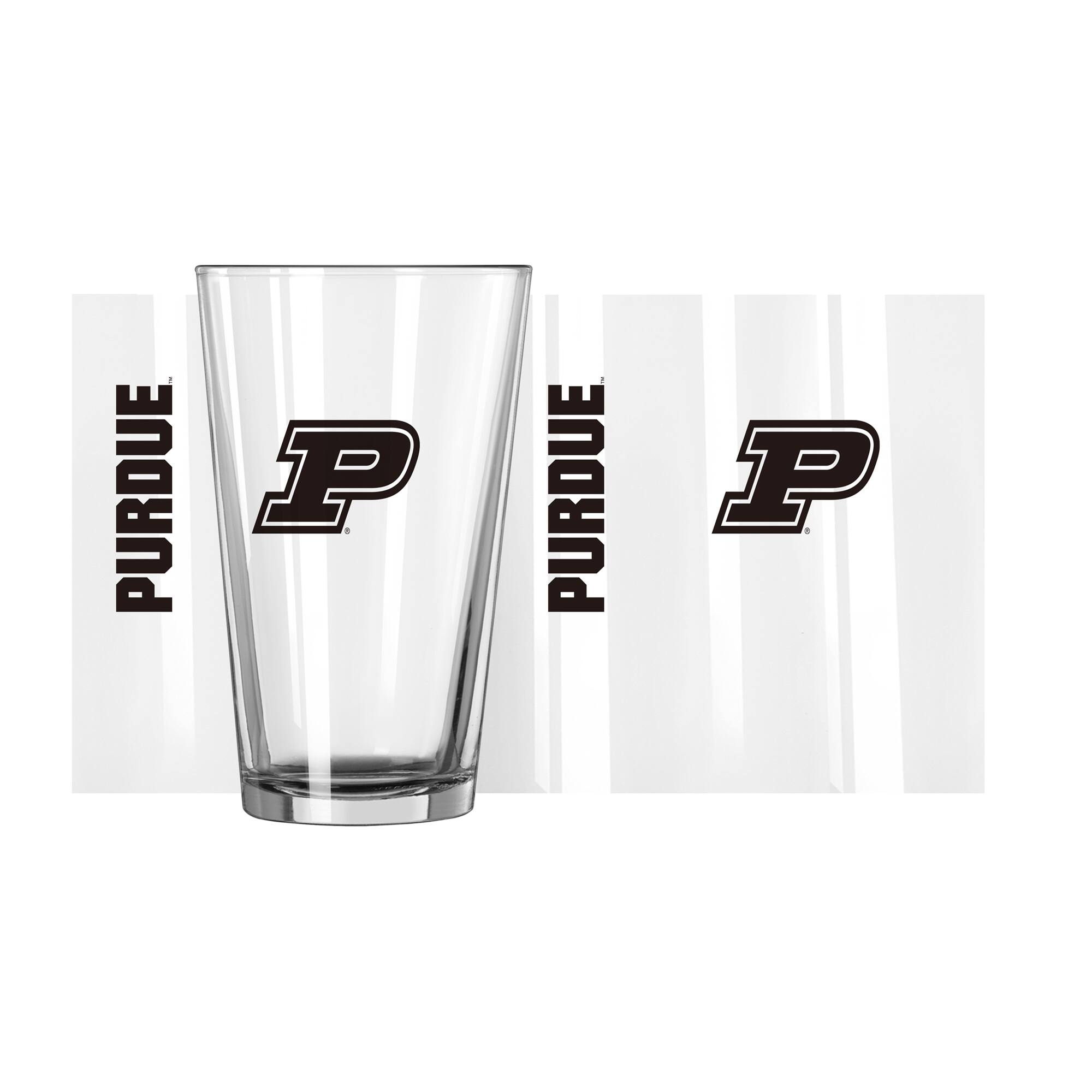 Logo Brands Purdue Boilermakers 16oz. Team Wordmark Game Day Pint Glass ...