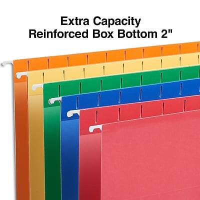 Staples Reinforced Box Bottom Hanging File Folders, 2" Expansion, 1/5 ...