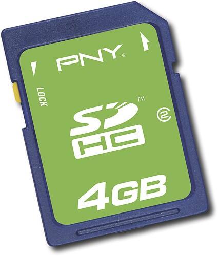 Best Buy: PNY Technologies 4GB Secure Digital High Capacity (SDHC ...