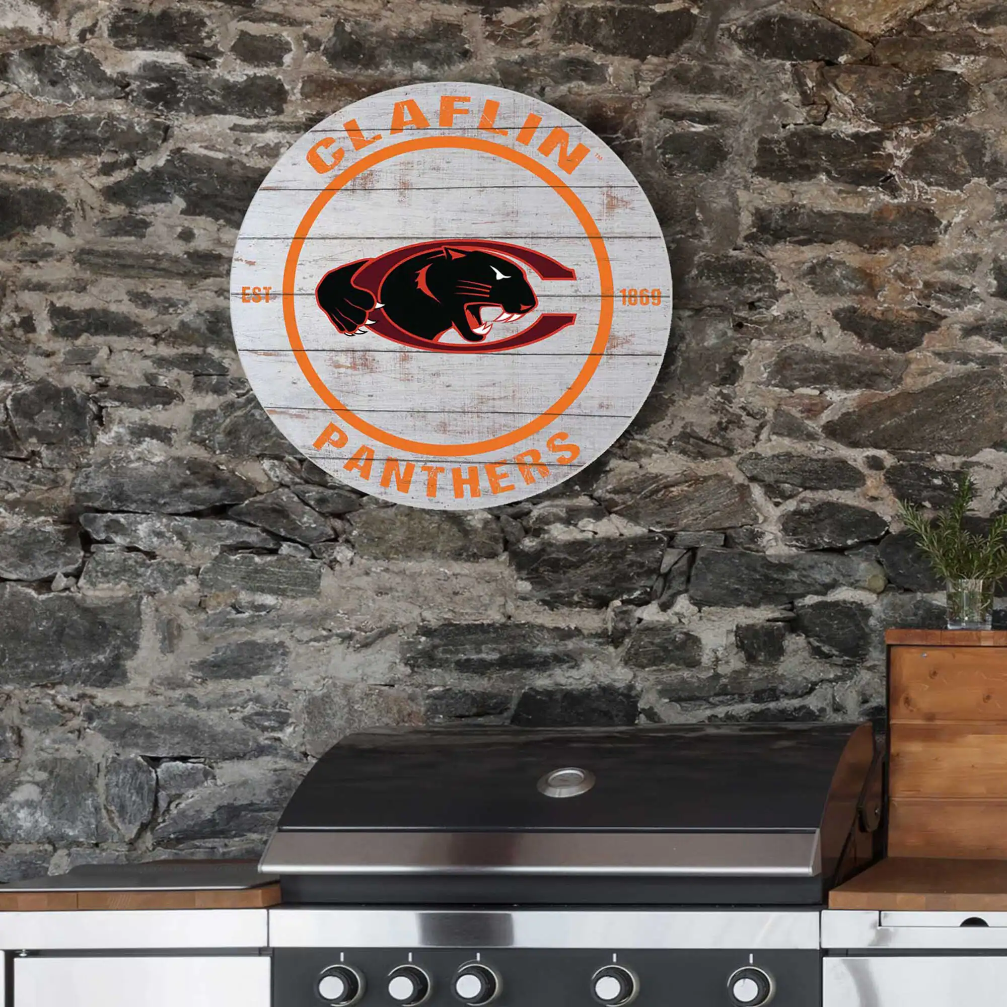 Jardine Claflin Panthers 20'' Indoor/Outdoor Weathered Circle Sign ...