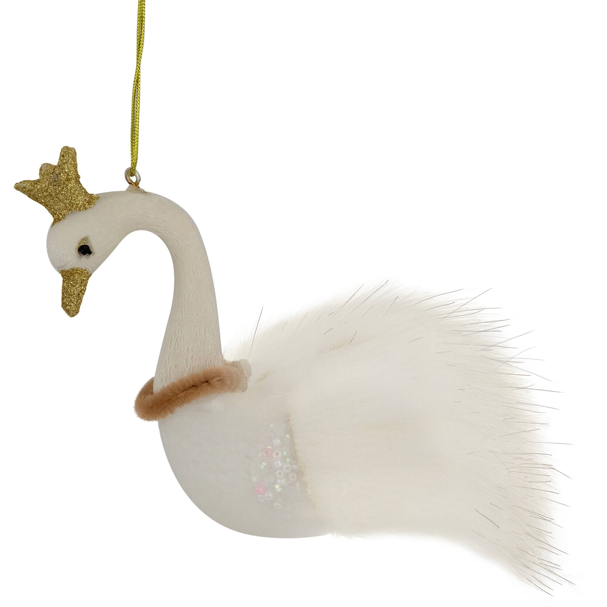 Northlight 4.5" Swan Glass Christmas Ornament White 35711959 - Best Buy