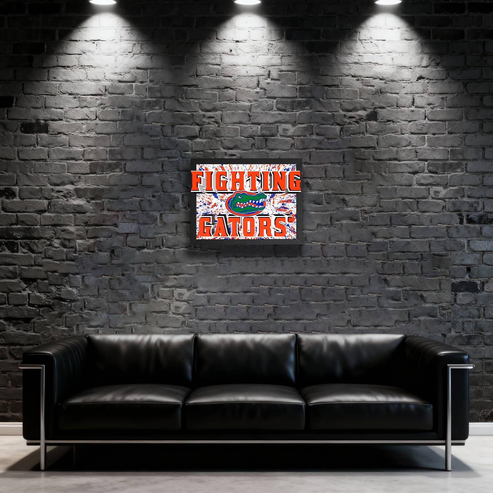 Sporticulture Florida Gators 14" x 18" Framed 3D Lenticular Art Blue ...