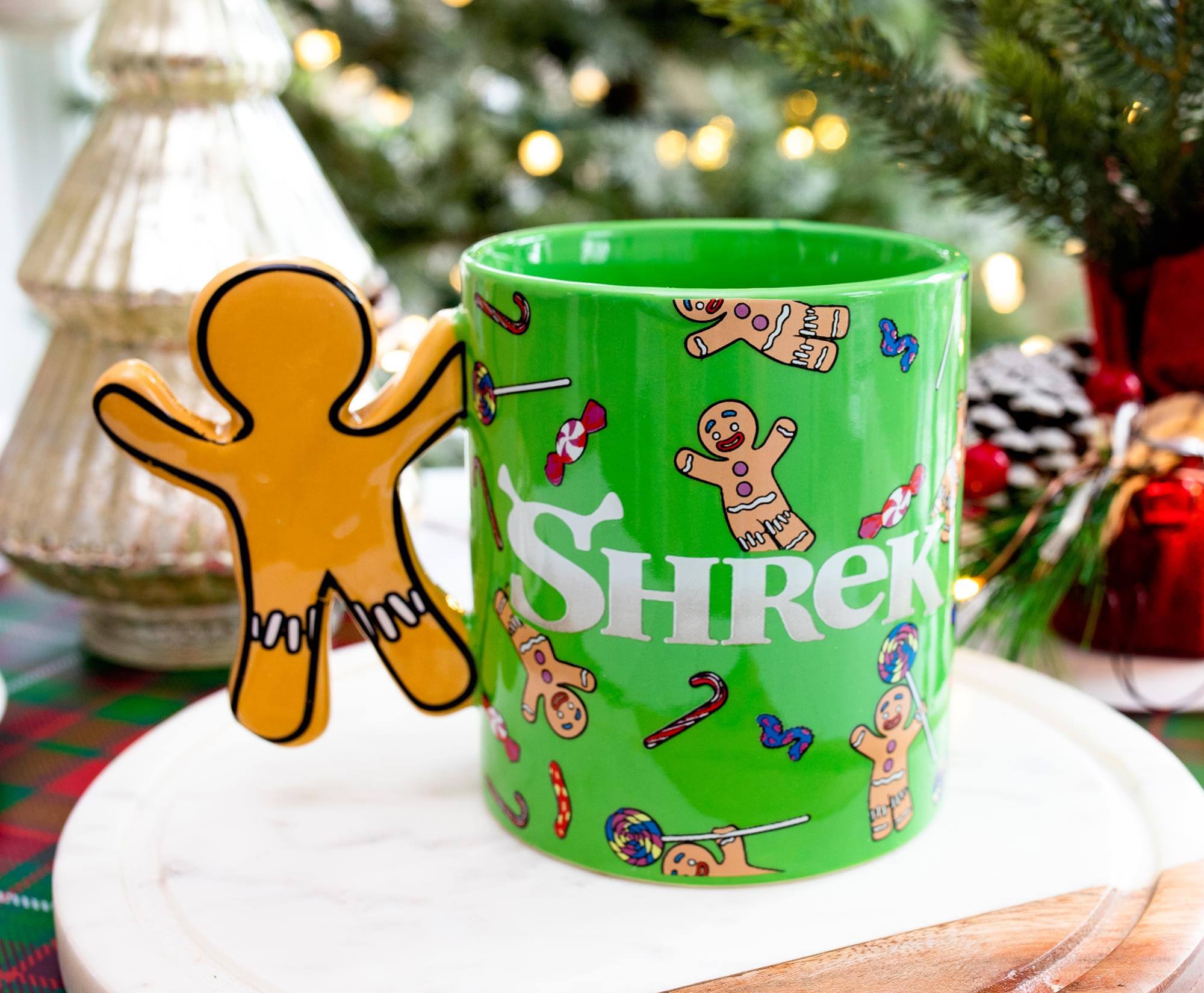Silver Buffalo Shrek Gingerbread Man "Avast Ye Cookie" Ceramic Mug With ...