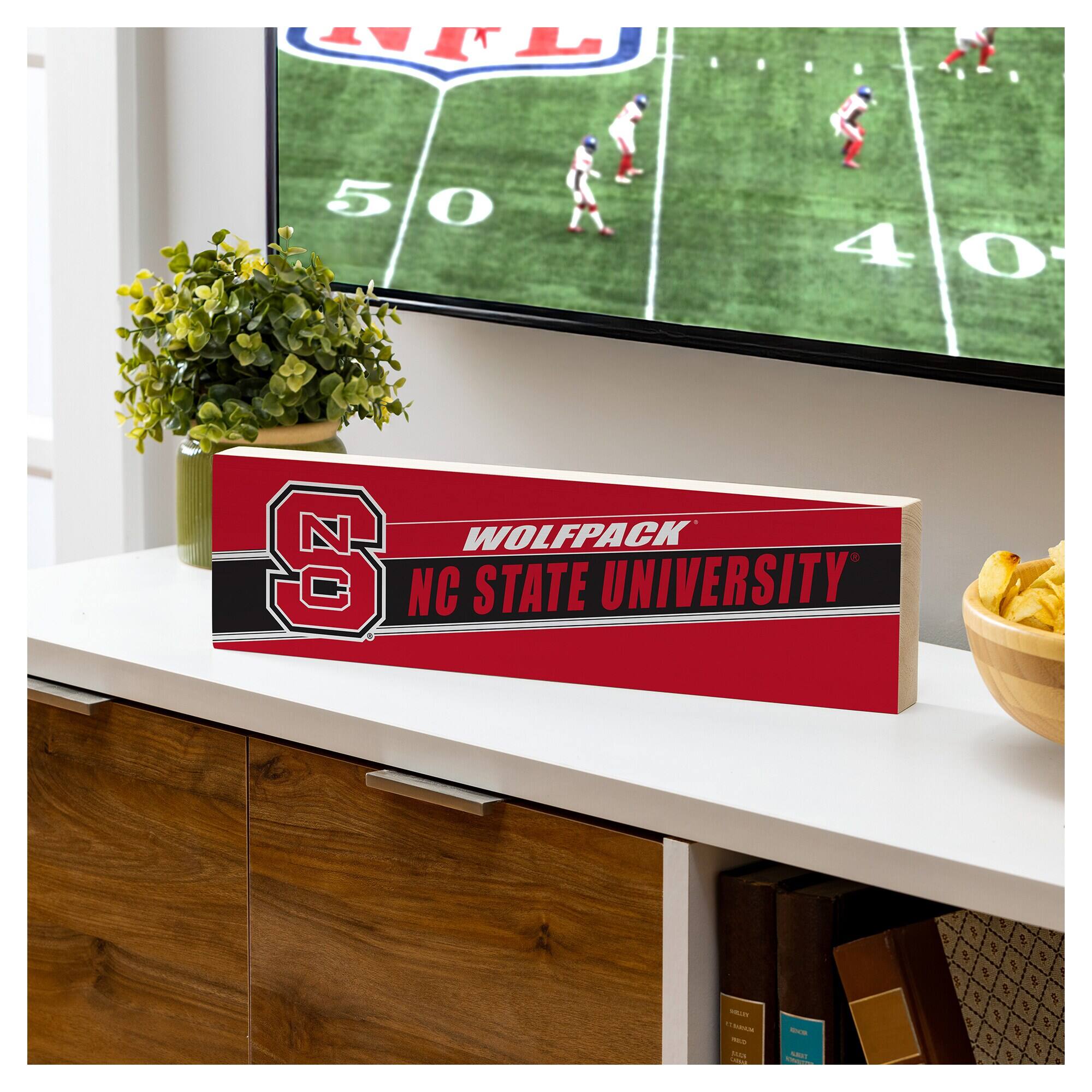 Evergreen Enterprises NC State Wolfpack 5" x 18" Shadow Logo Wood ...