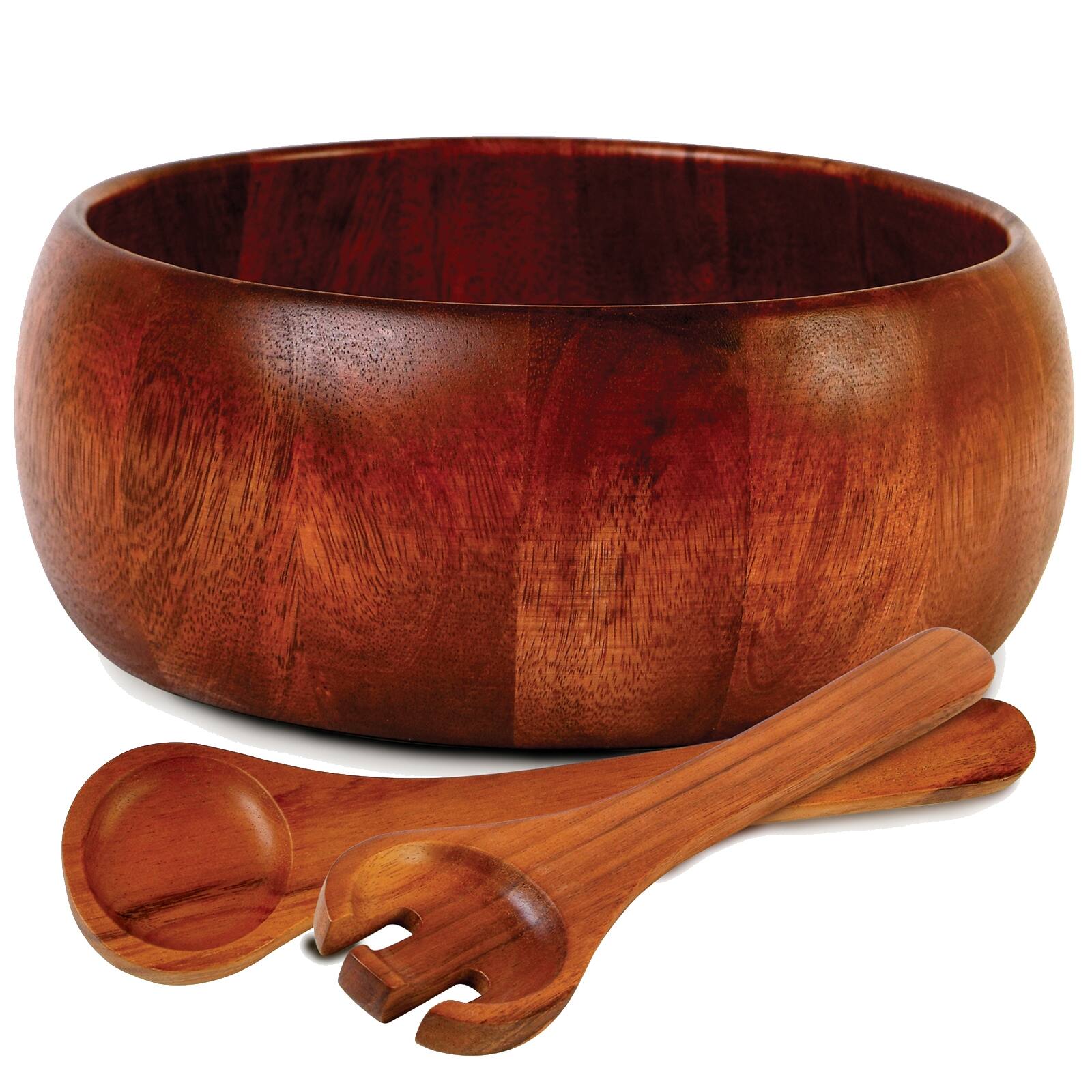 Gibson Home Laroda 3 Piece Salad Bowl Set, Wood Brown 31086511M - Best Buy
