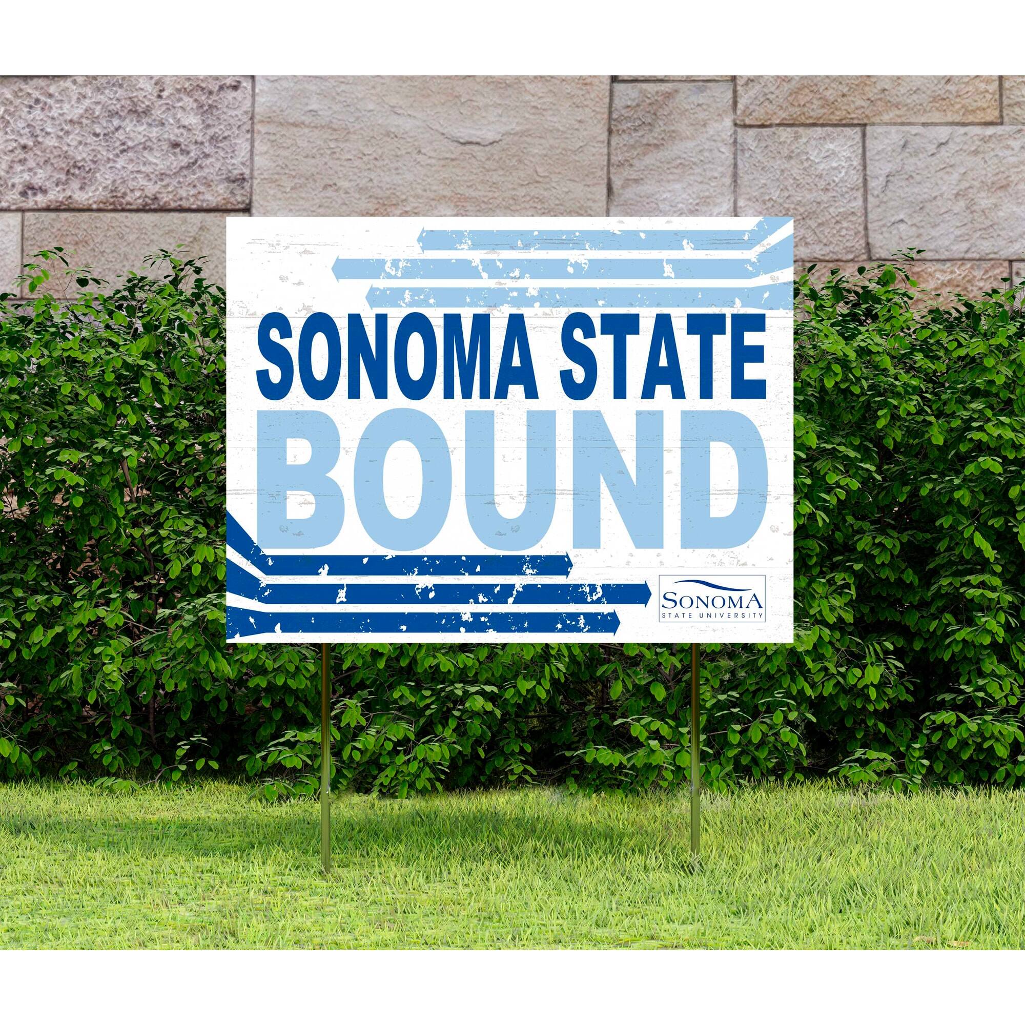 Jardine Sonoma State Seawolves 18" x 24" Bound Yard Sign White ...