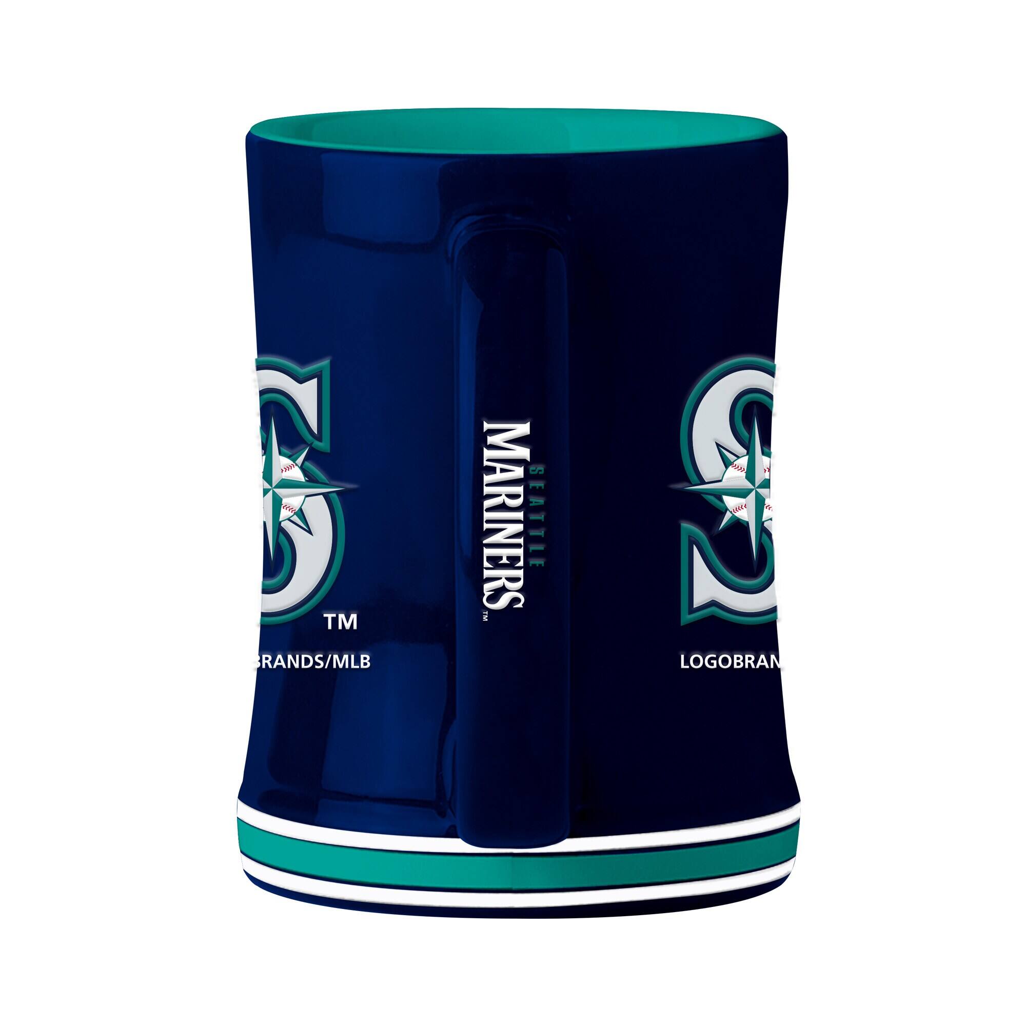 Logo Brands Seattle Mariners 14oz. Relief Mug Multicolor 4883444 - Best Buy