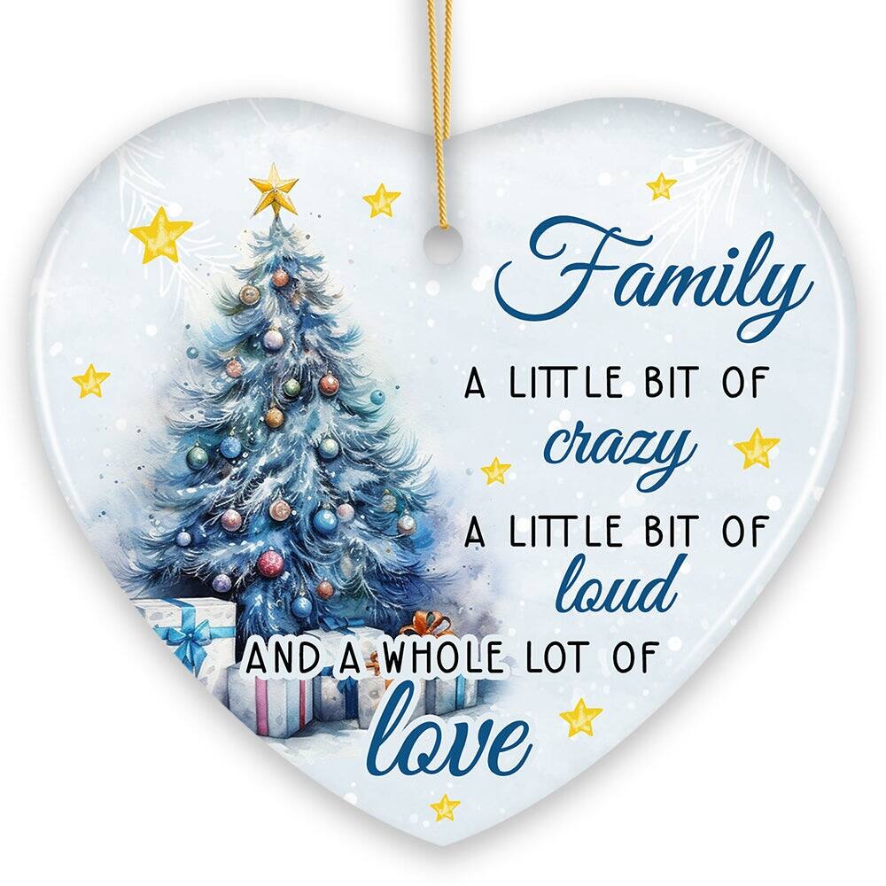OrnamentallyYou Amusing Family Quote Ornament Charming Blue Christmas ...