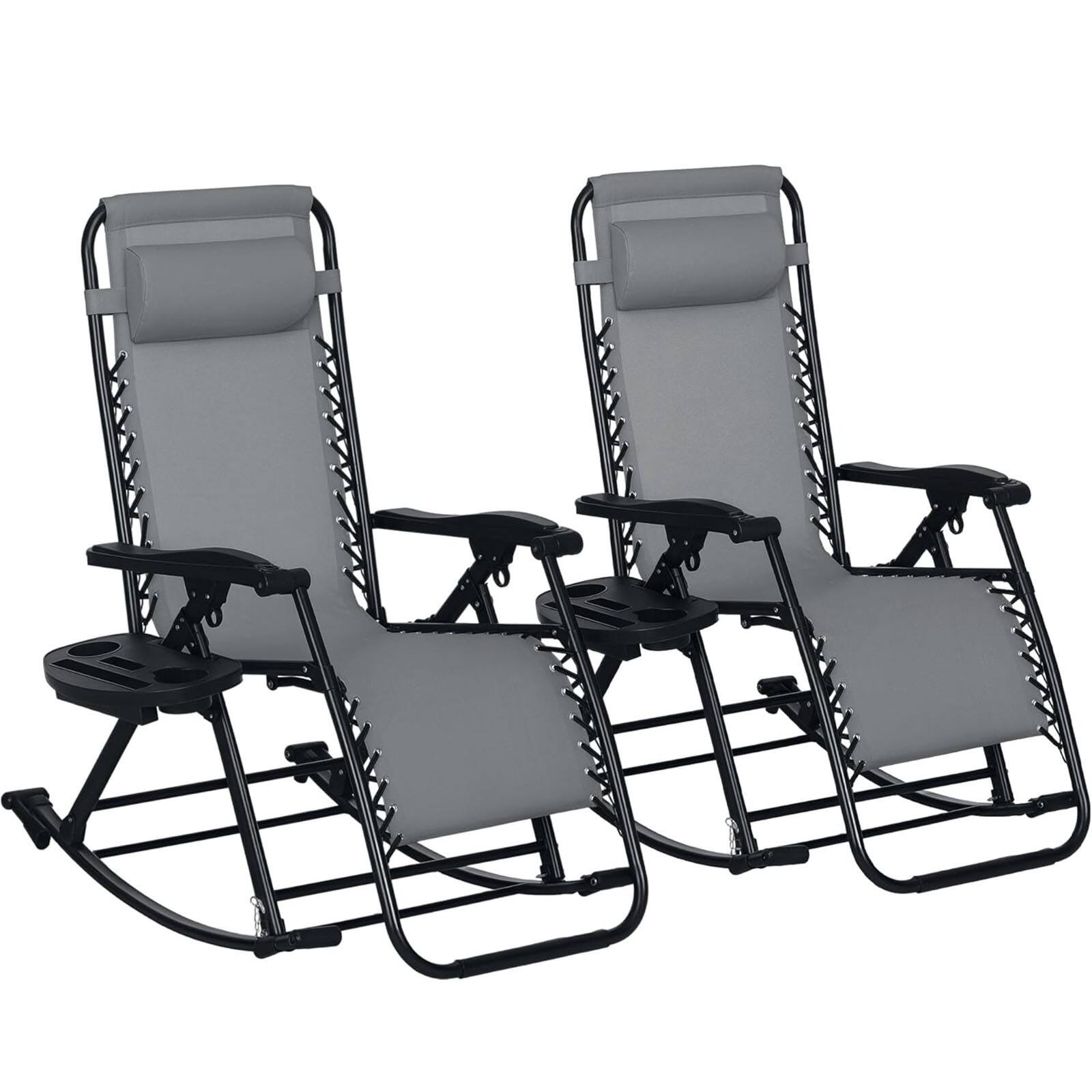 Chateau Abodes - Zero Gravity Rocking Chair, Foldable Reclining Lounge ...