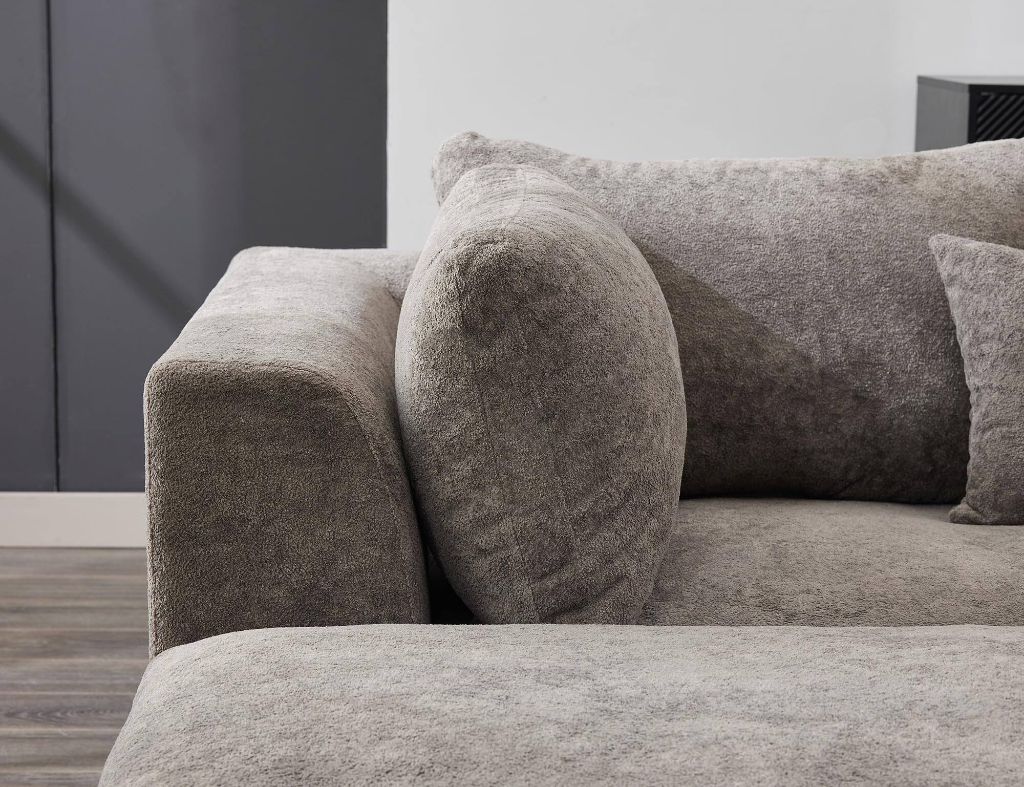 Jojoka 110" L Shaped Modular Sectional Sofa, 4 Seater Oversized ...