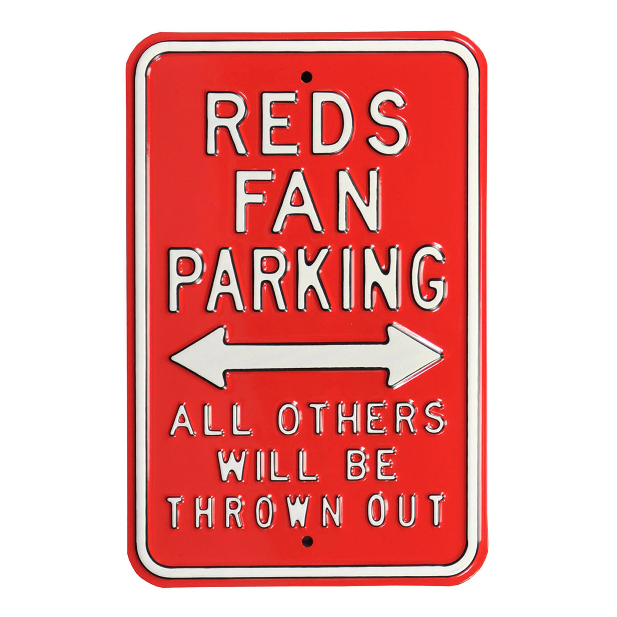 Authentic Street Signs Cincinnati Reds 12" x 18" Steel Parking Sign ...