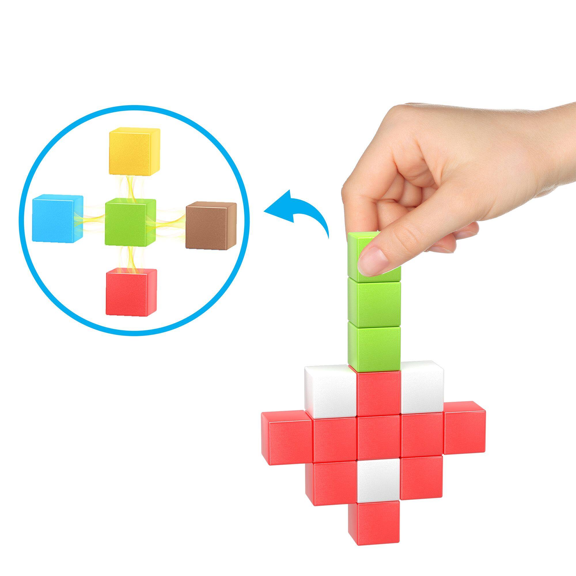 PicassoTiles PICASSO TILES 102 PC Magnetic Building Puzzle Cubes Set ...