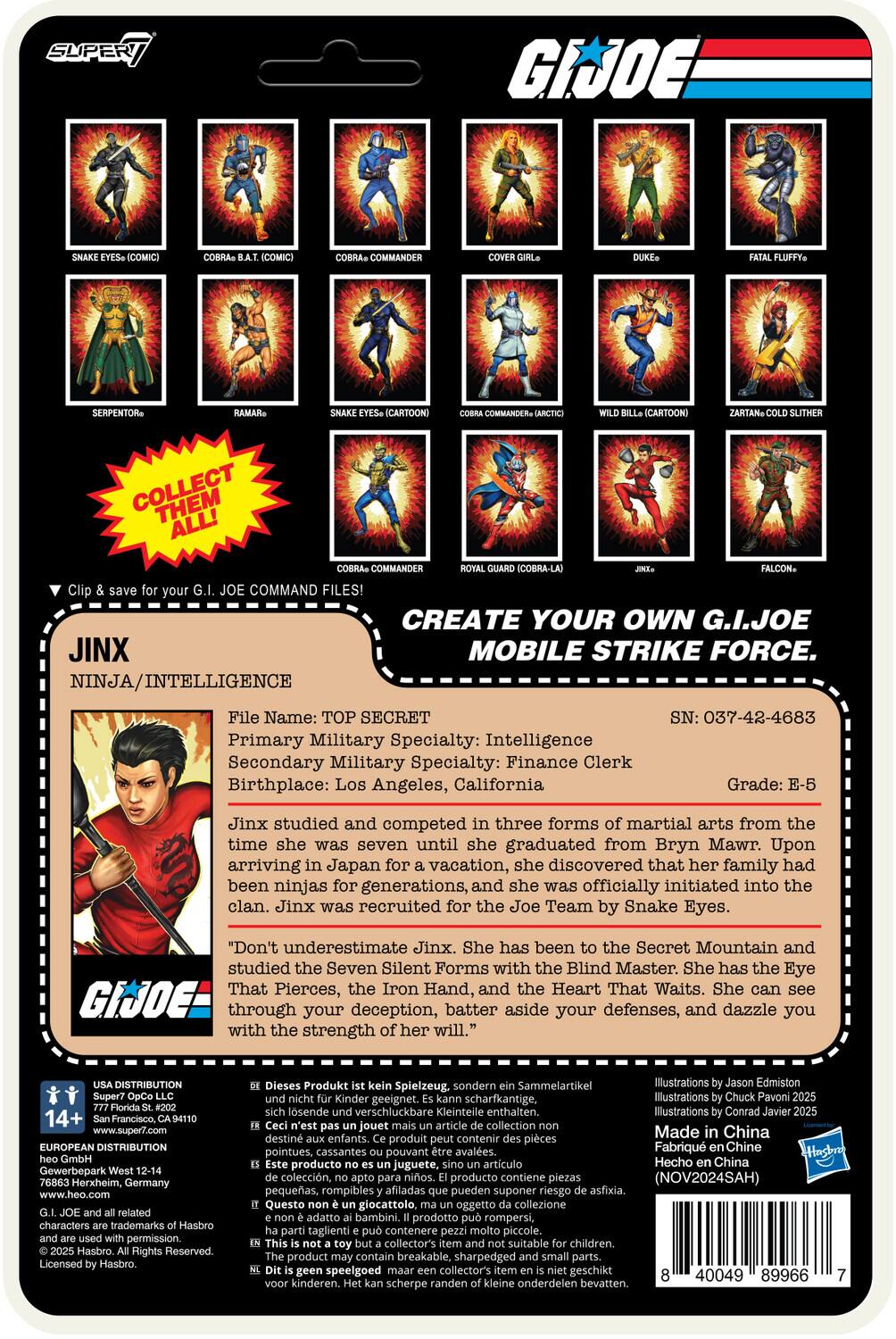 Super7 G.I. Joe ReAction+ Wv4 (Movie Collection) Jinx Collectibles ...