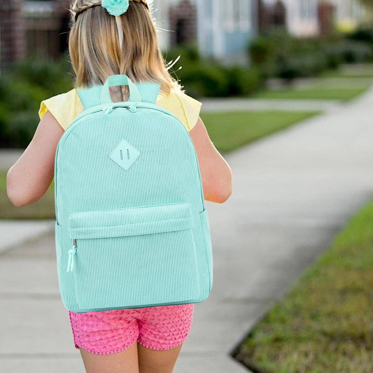 Live At Space Corduroy Girls Backpack School Women College Bookbags ...