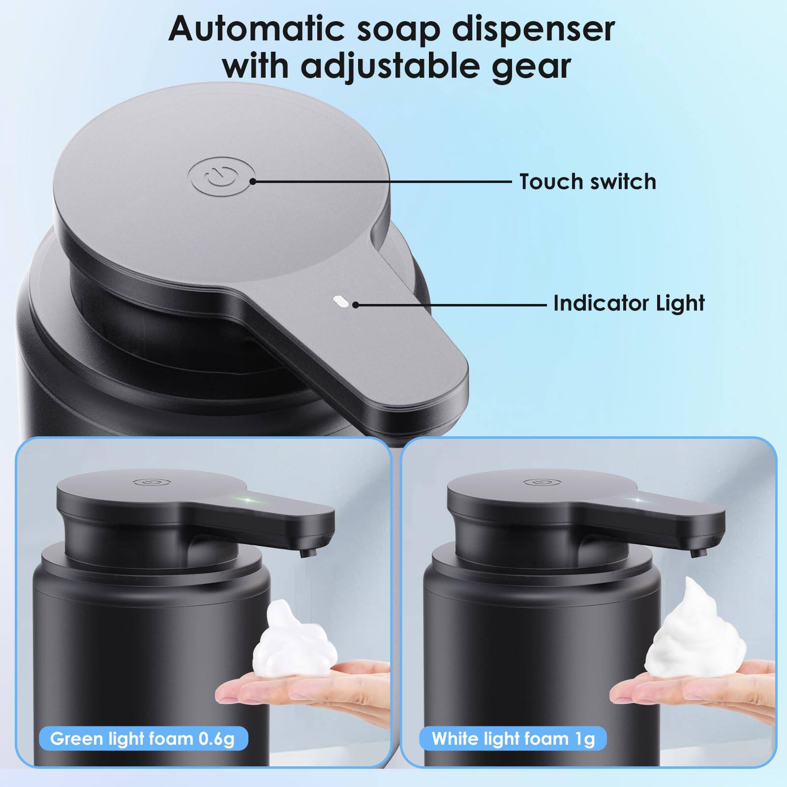 Dapper Styles Automatic Soap Dispenser Touchless Foaming Rechargeable ...