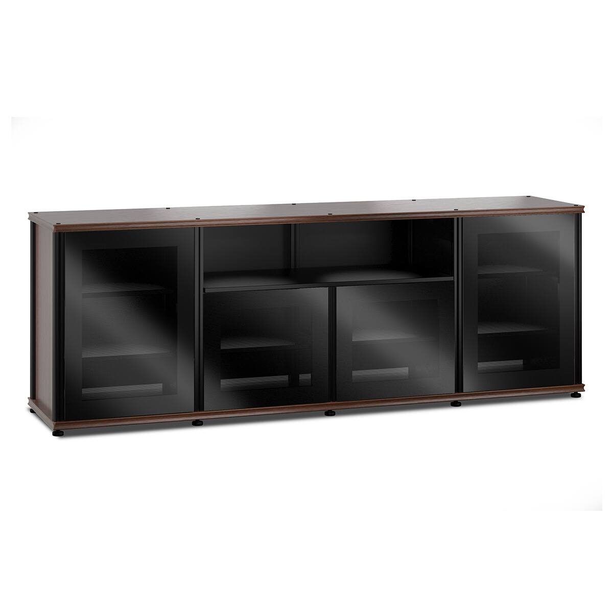 Salamander Designs Synergy 345 Quad AV Cabinet (Dark Walnut with Black ...