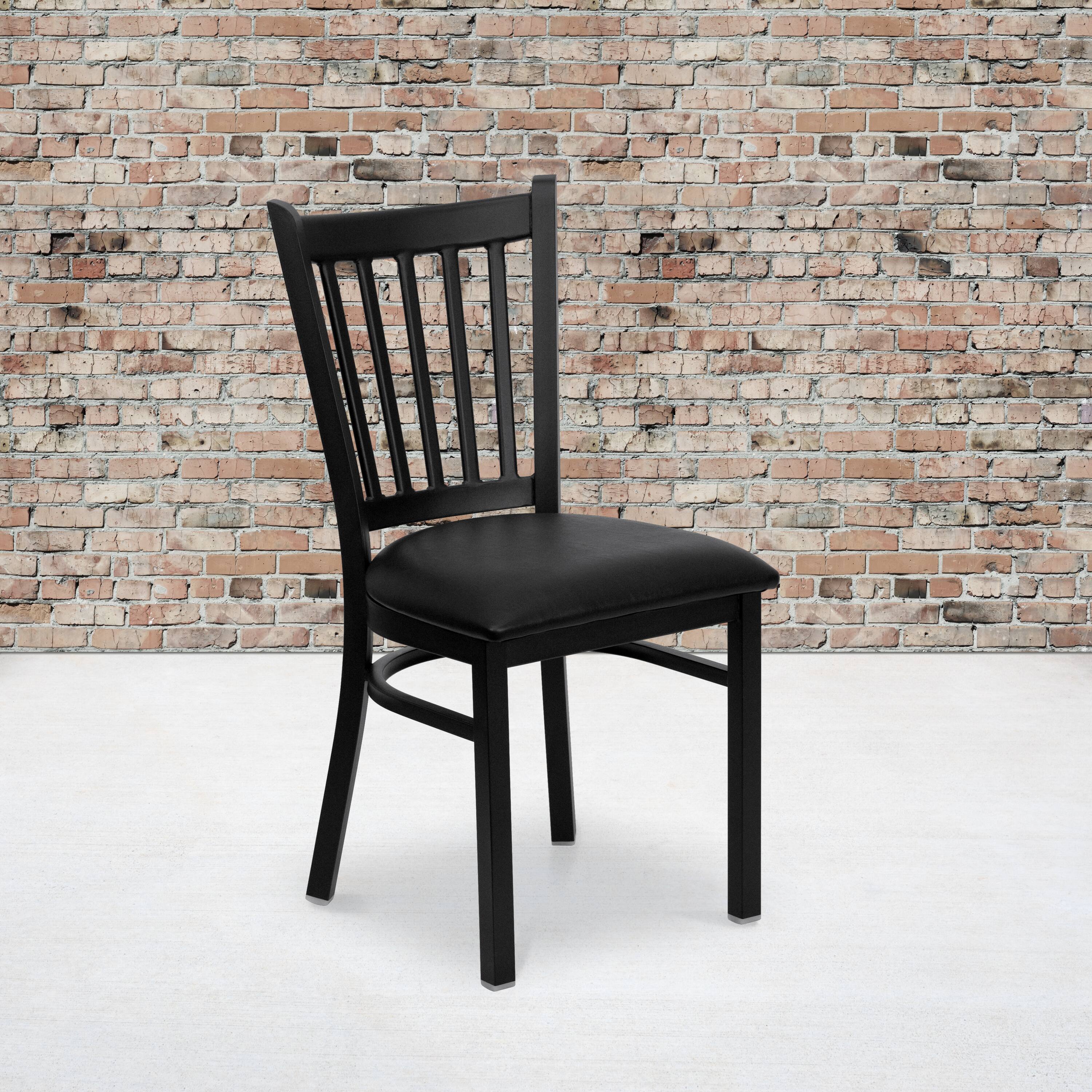 Alt View 2. Emma + Oliver - 2 Pack Vertical Back Metal Restaurant Chair ...