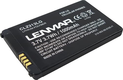 Best Buy: Lenmar Lithium-Polymer Battery for Select LG Mobile Phones ...