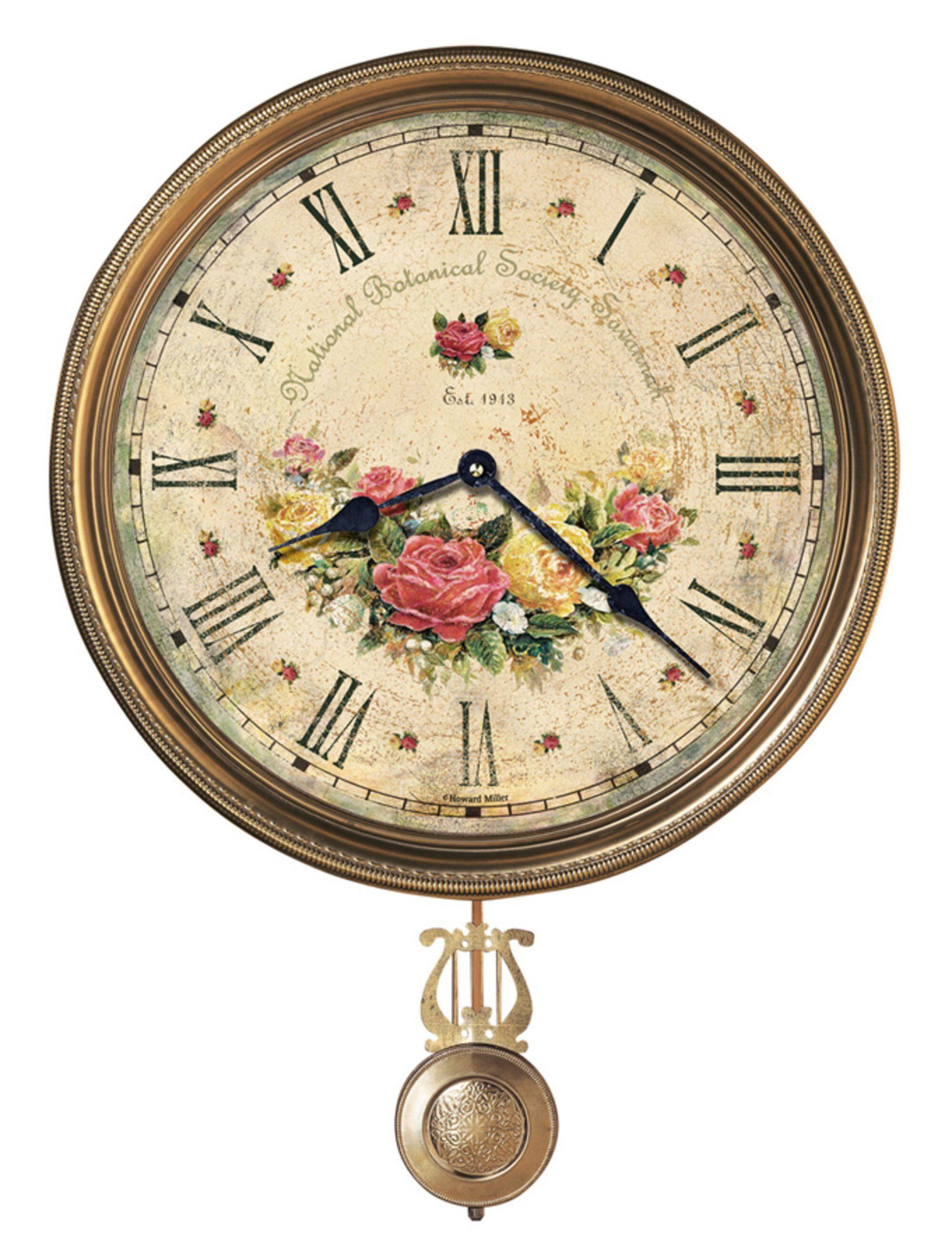 Howard Miller Savannah Botanical Vii Wall Clock 620440 Gold 620440 ...