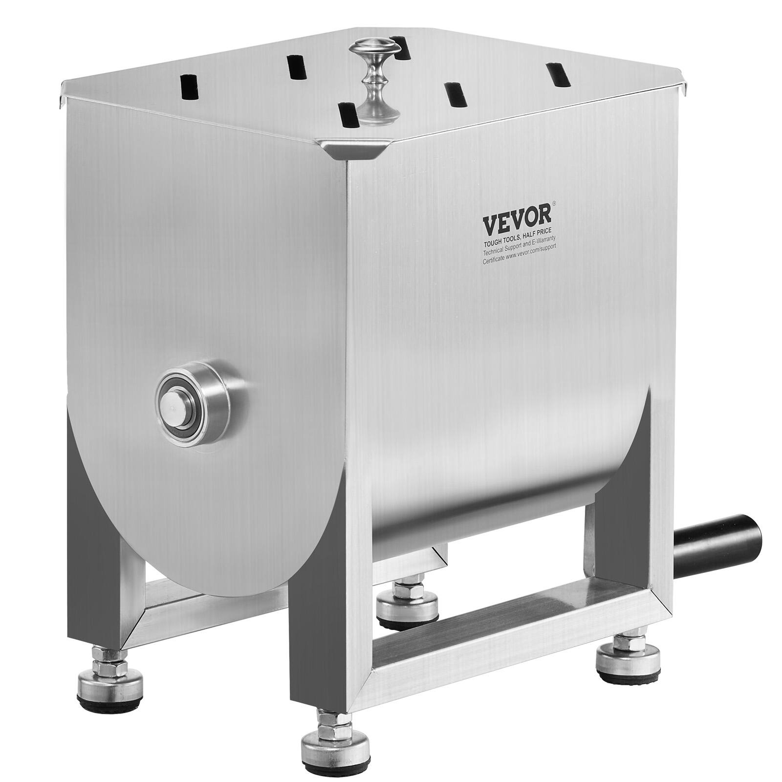 VEVOR Manual Meat Mixer, 15L Fixed Tank Meat Processing Equipment ...
