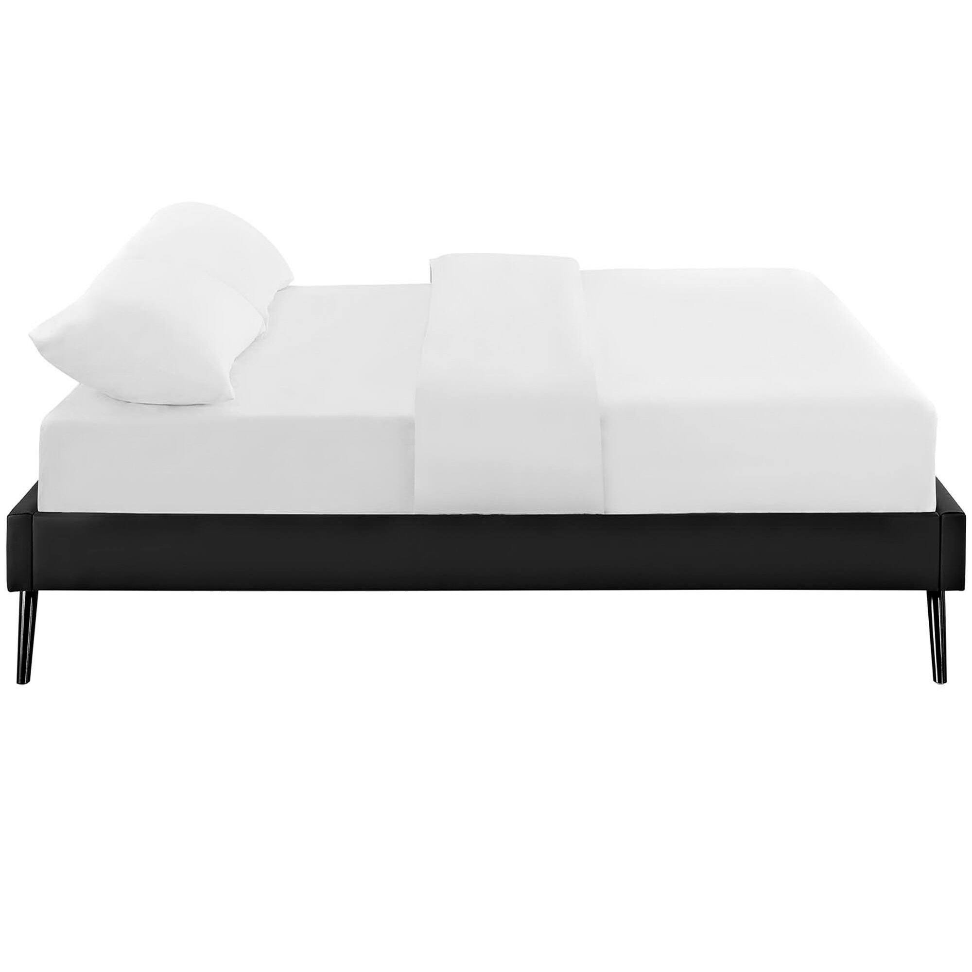 Modway Loryn Fabric Queen Bed Frame with Round Splayed Legs Gray MWY ...