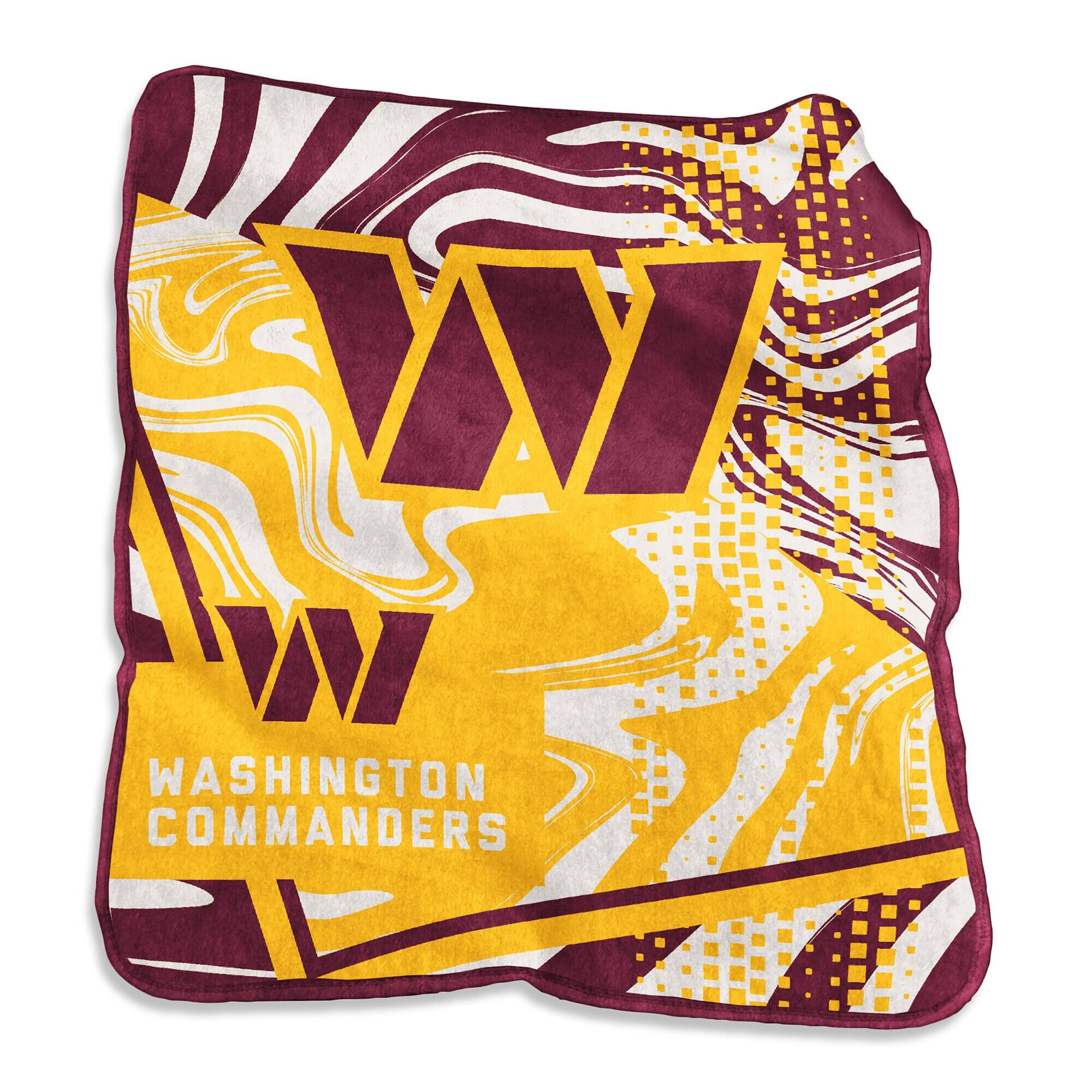 Logo Brands Washington Commanders 50" x 60" Swirl Raschel Throw Blanket ...