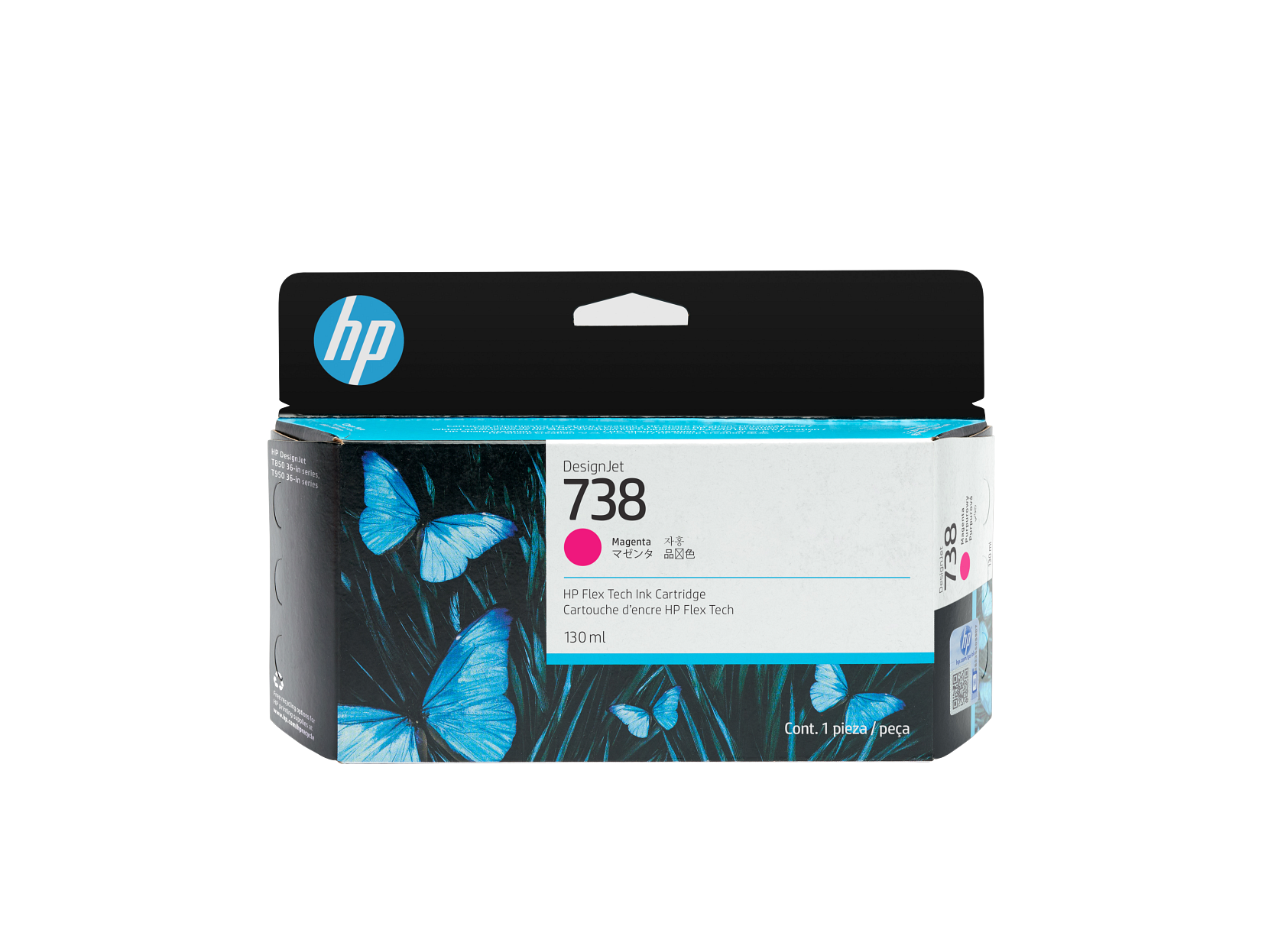 HP 738 130 ml Magenta DesignJet Ink Cartridge, 498N6A HP 738 DesignJet ...