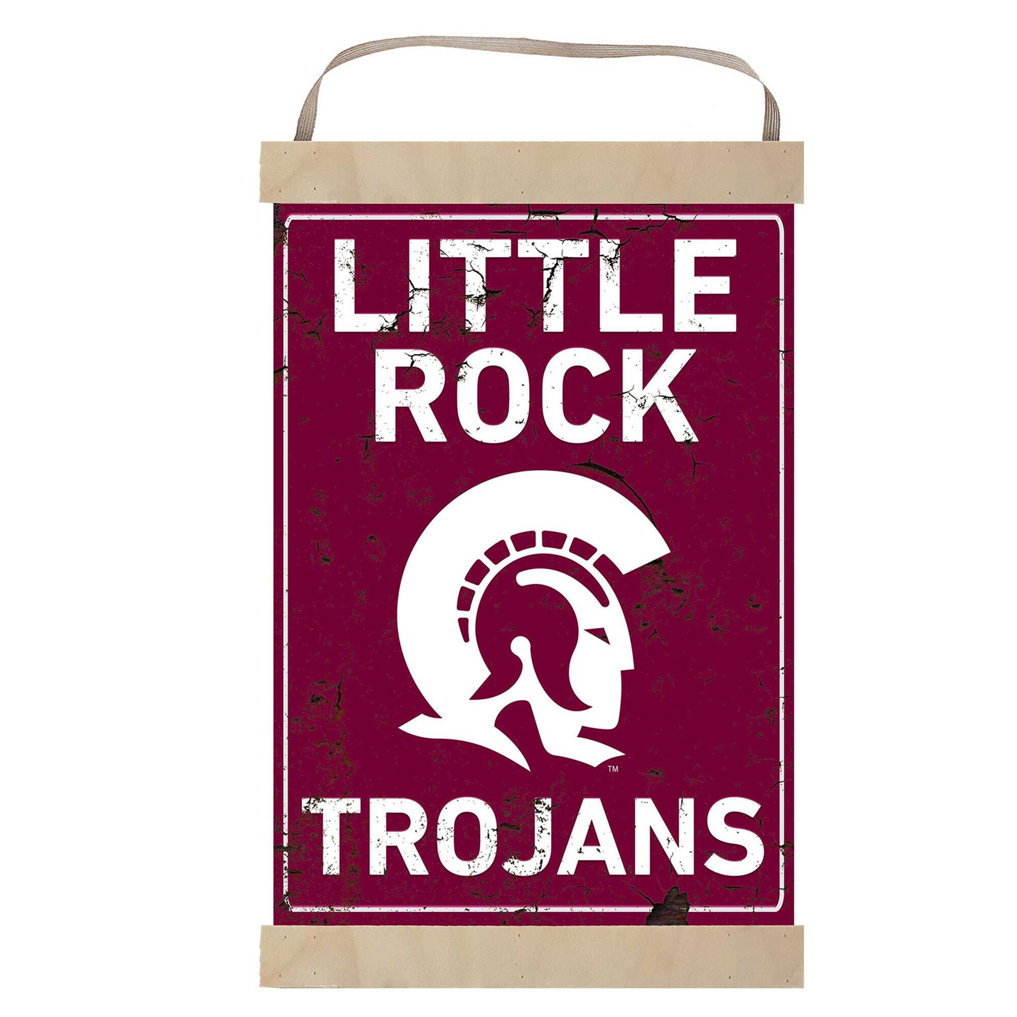 Jardine Arkansas Little Rock Trojans Reversible Retro Logo Banner Sign ...