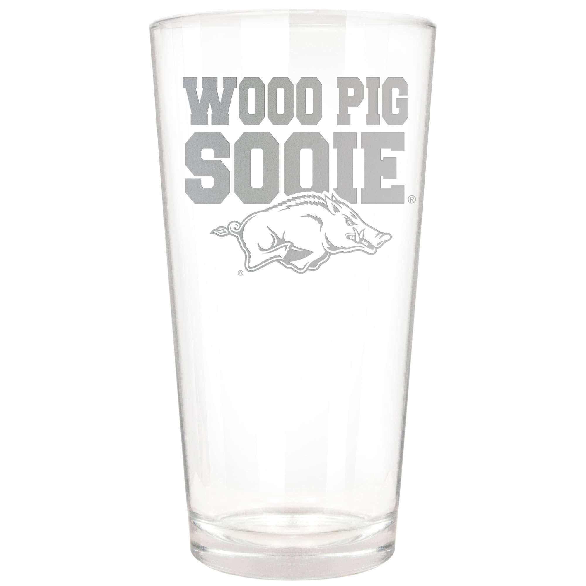 Great American Products Arkansas Razorbacks Etched 16oz. Rally Cry Pint ...