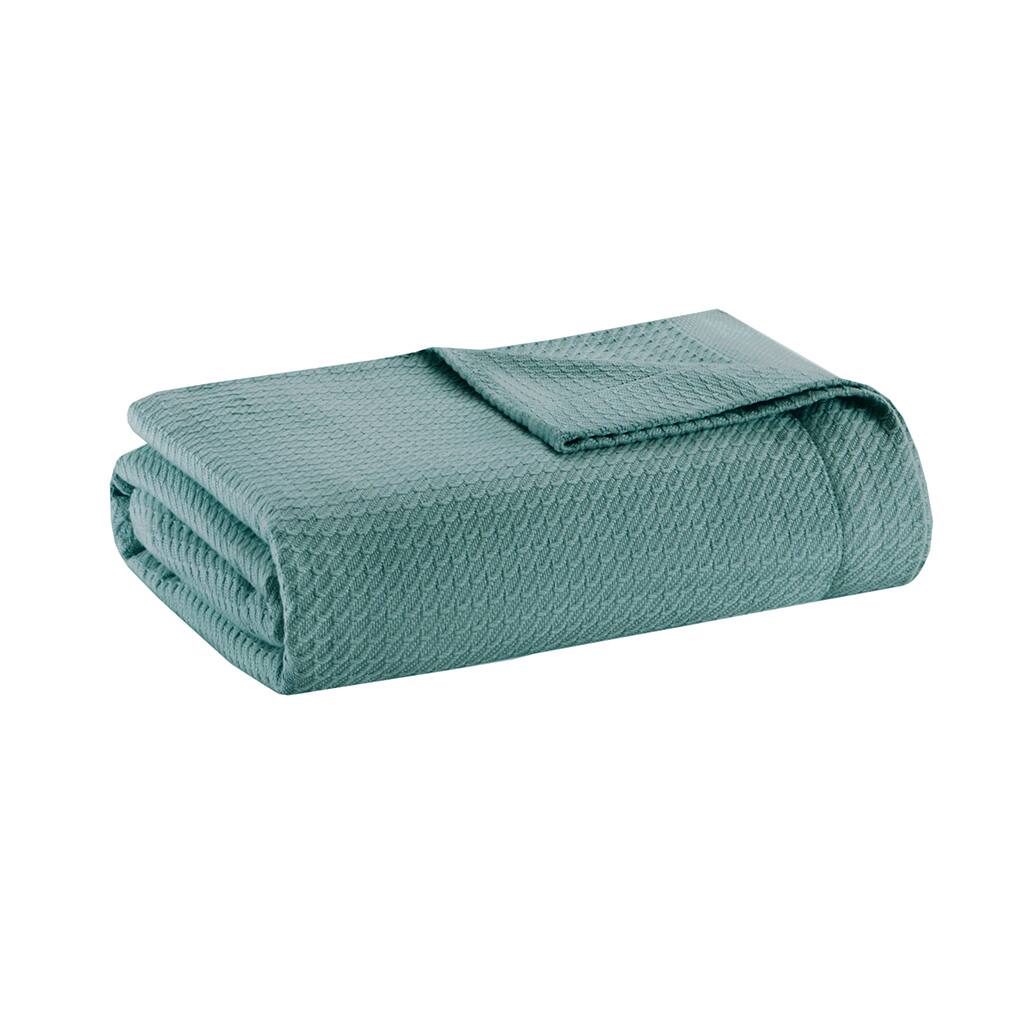 Gracie Mills Caitlin Pure Comfort Egyptian Cotton Blanket Teal 2346 ...