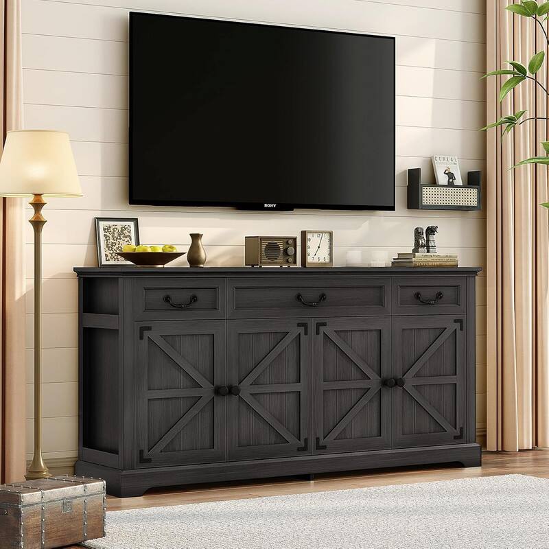 Dyonery sideboard, wooden computer desk with drawers and cabinets ...