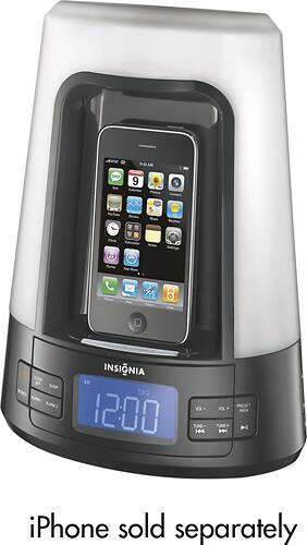 Best Buy: Insignia™ Clock Radio with Dock for Apple® iPod® Black NS-CLWL01