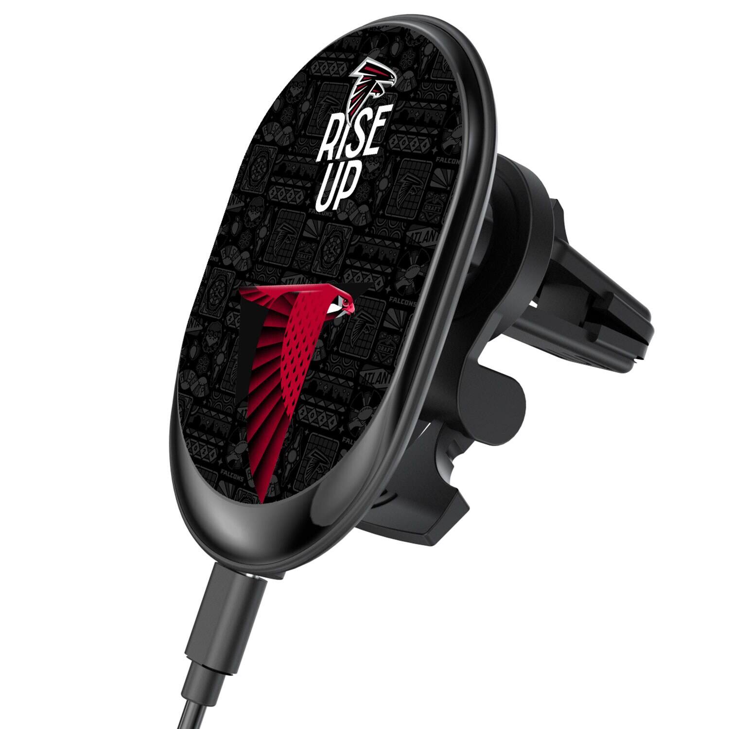 Keyscaper Black Atlanta Falcons Wireless Magnetic Car Charger Black ...