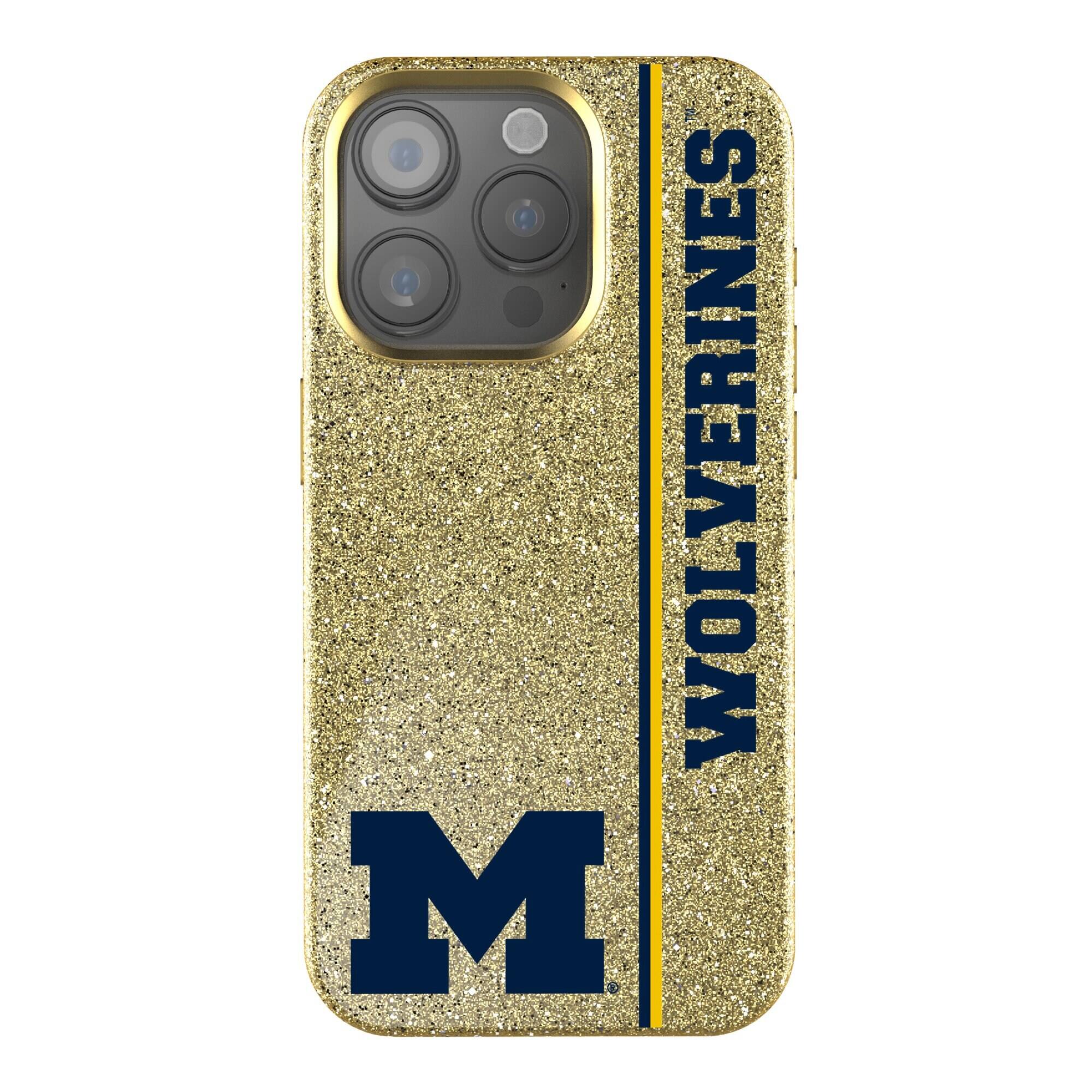 Keyscaper NCAA Michigan Wolverines iPhone Bling Case 16 Plus Gold ...