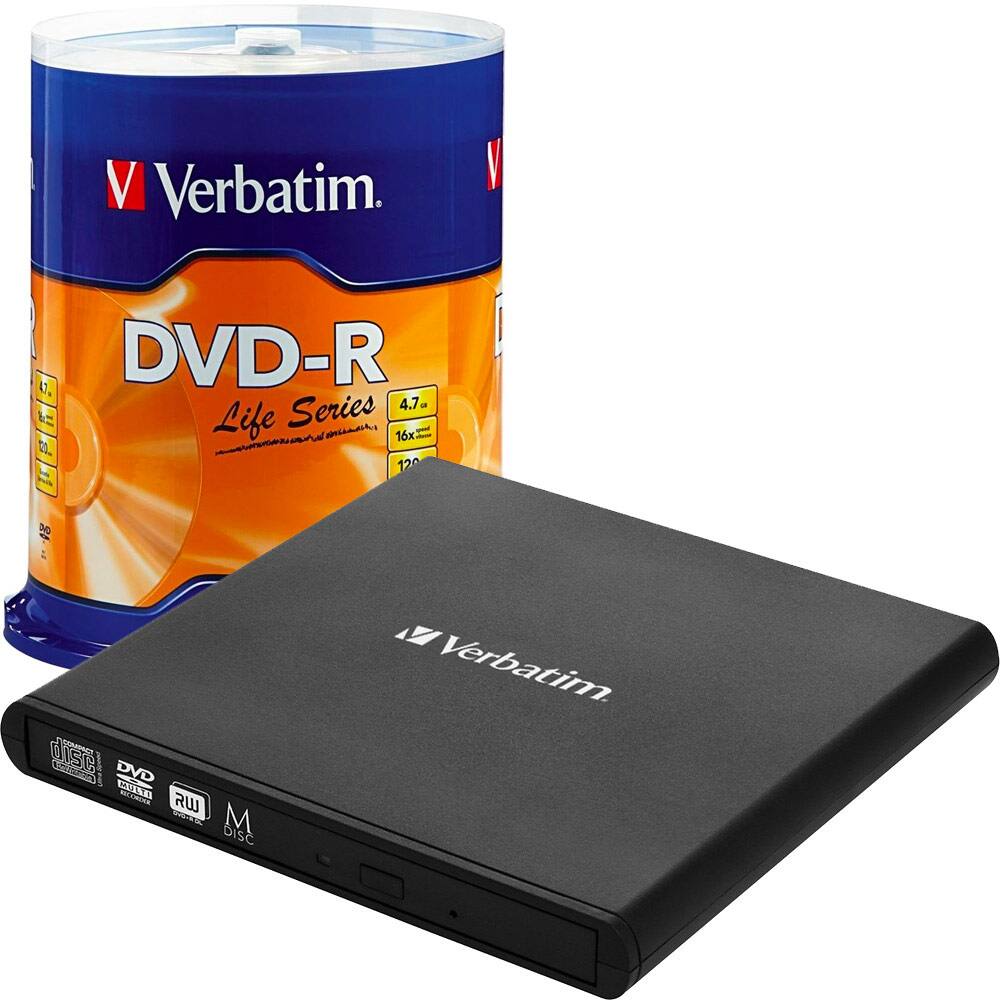 Best Buy: Verbatim Slimline Double-Layer 8x External USB DVD±RW/CD-RW ...